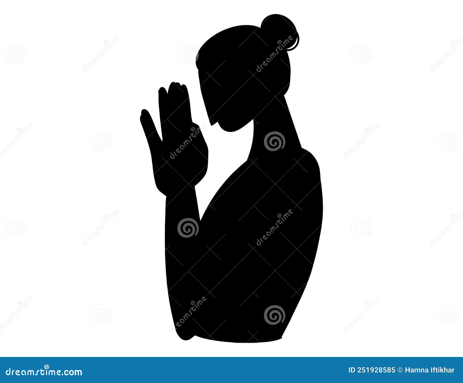 A Black Silhouette of a Woman Raising Hands To Make a Wish and Pray ... A Black Silhouette of a Woman Raising Hands To Make a Wish and Pray ...