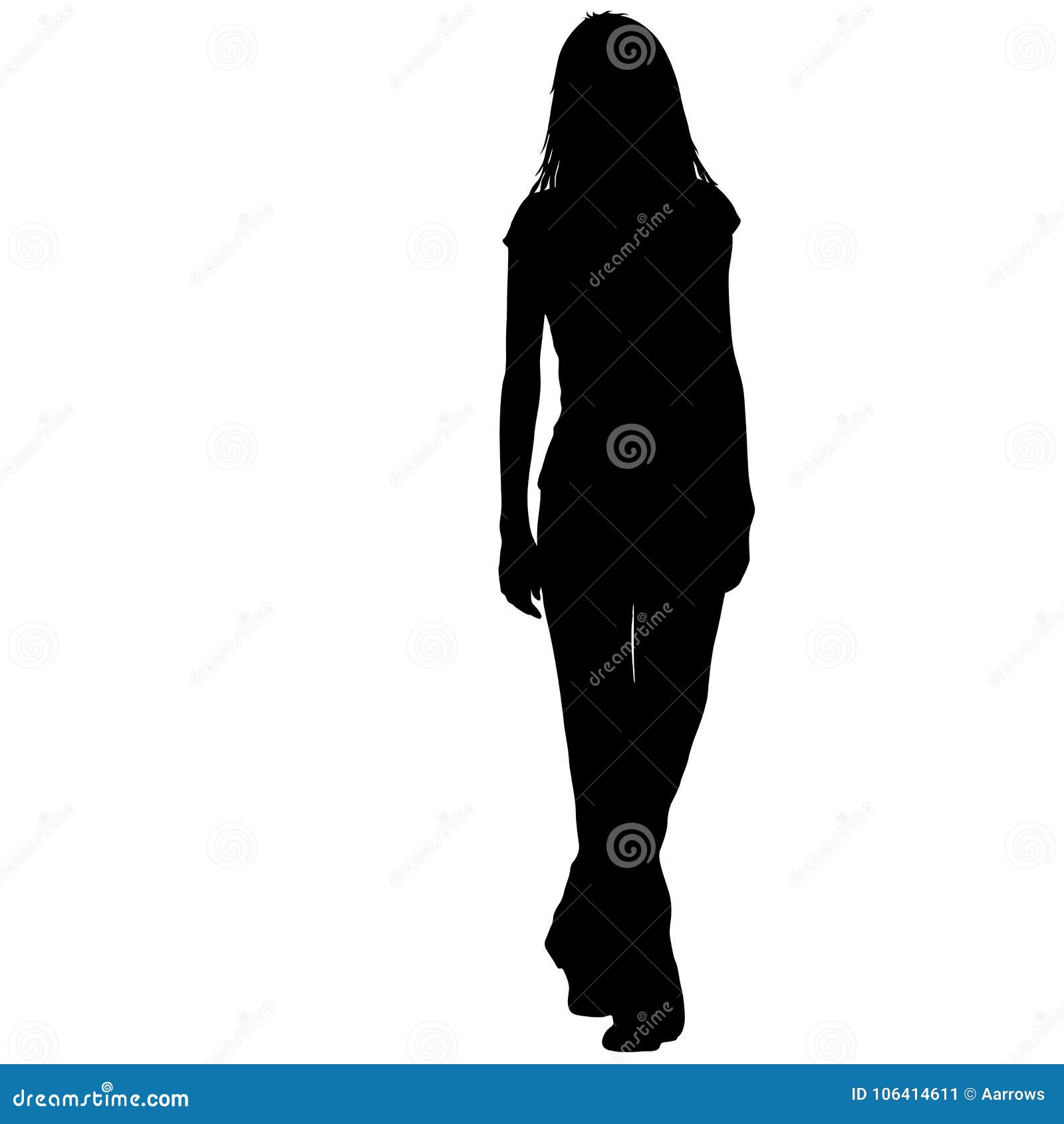 Female Silhouette Standing Outline