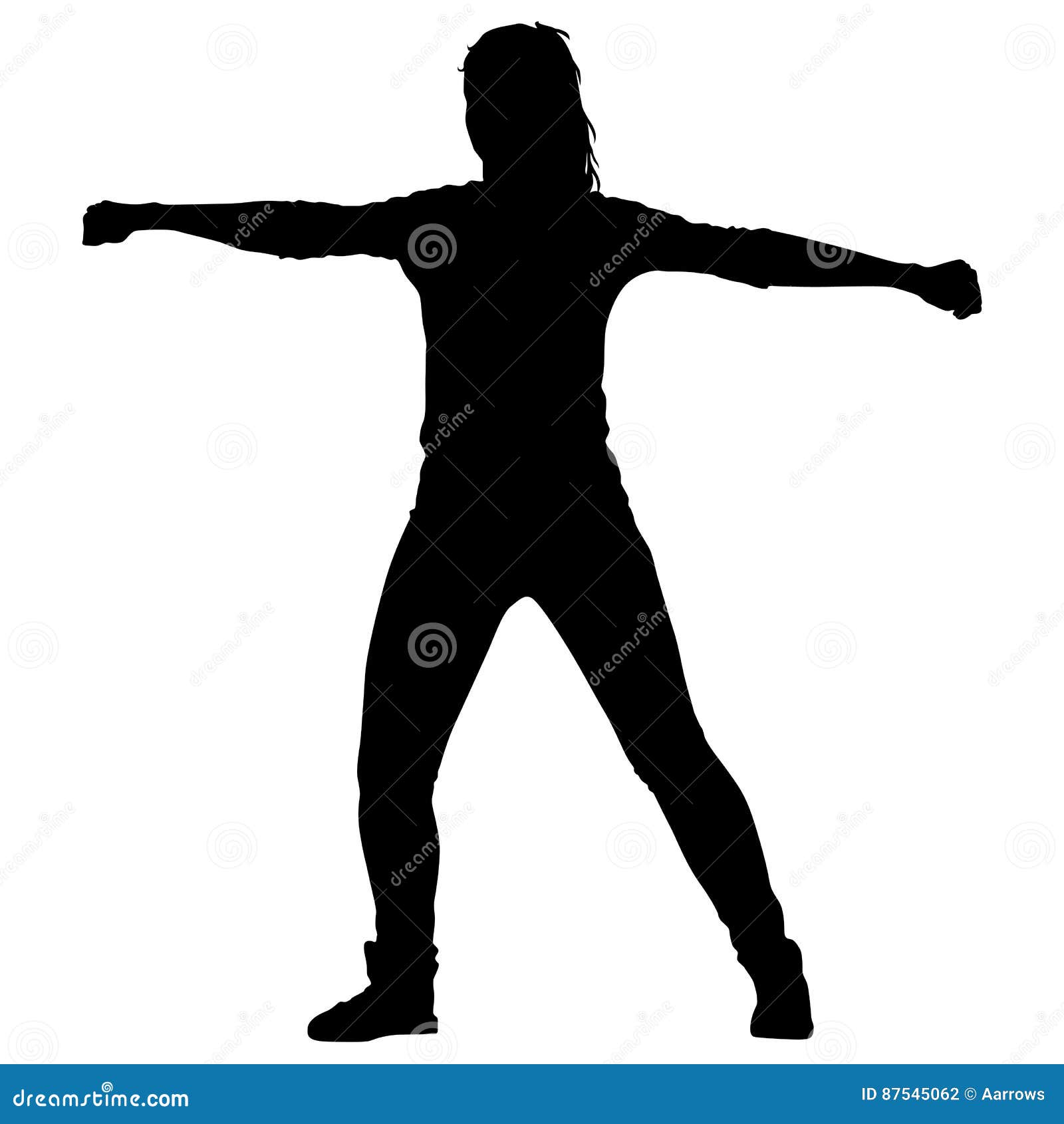 Black Silhouettes Dancing on White Background. Vector Illustration ...
