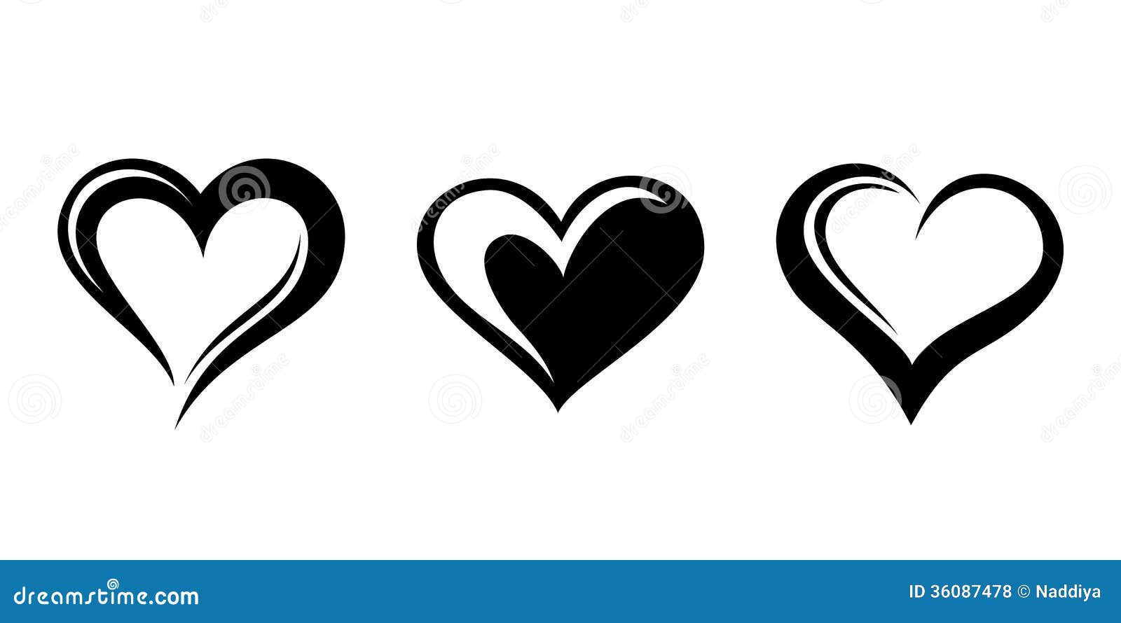 Black Silhouettes of Hearts. Stock Vector - Illustration of silhouette ... Black Silhouettes of Hearts. Stock Vector - Illustration of silhouette ...