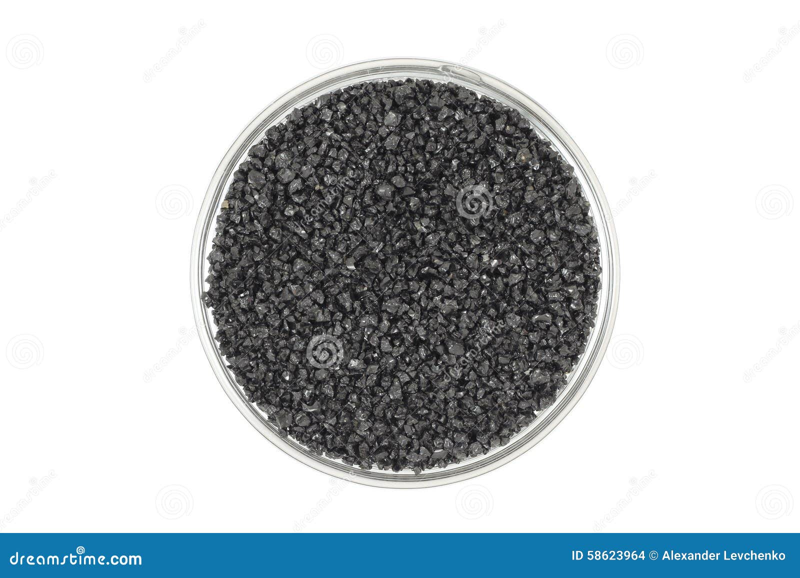 Black Silicon Carbide Powder in a Glass Container Stock Photo - Image ...