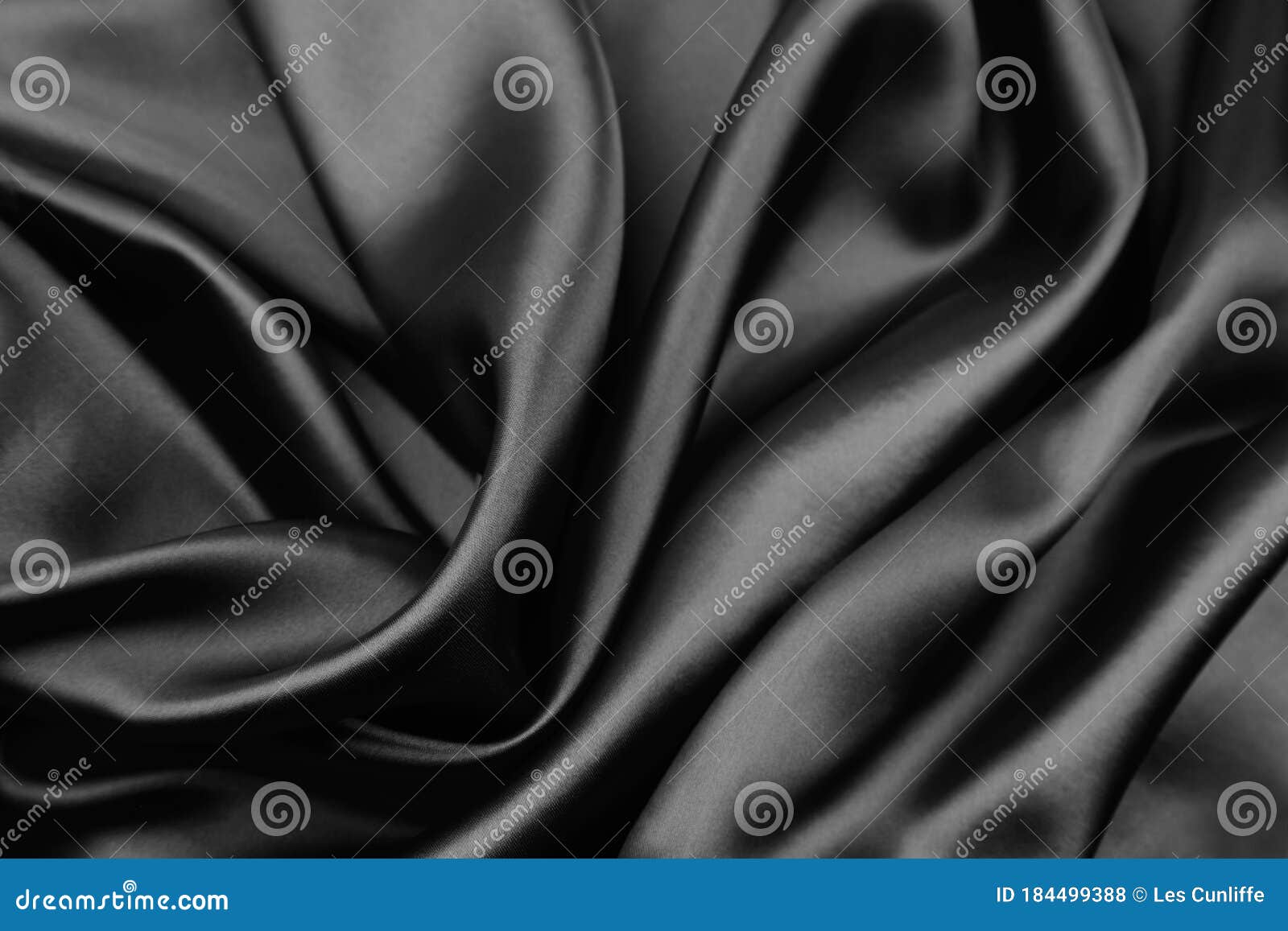 Black silk fabric stock photo. Image of black, folds - 184499388
