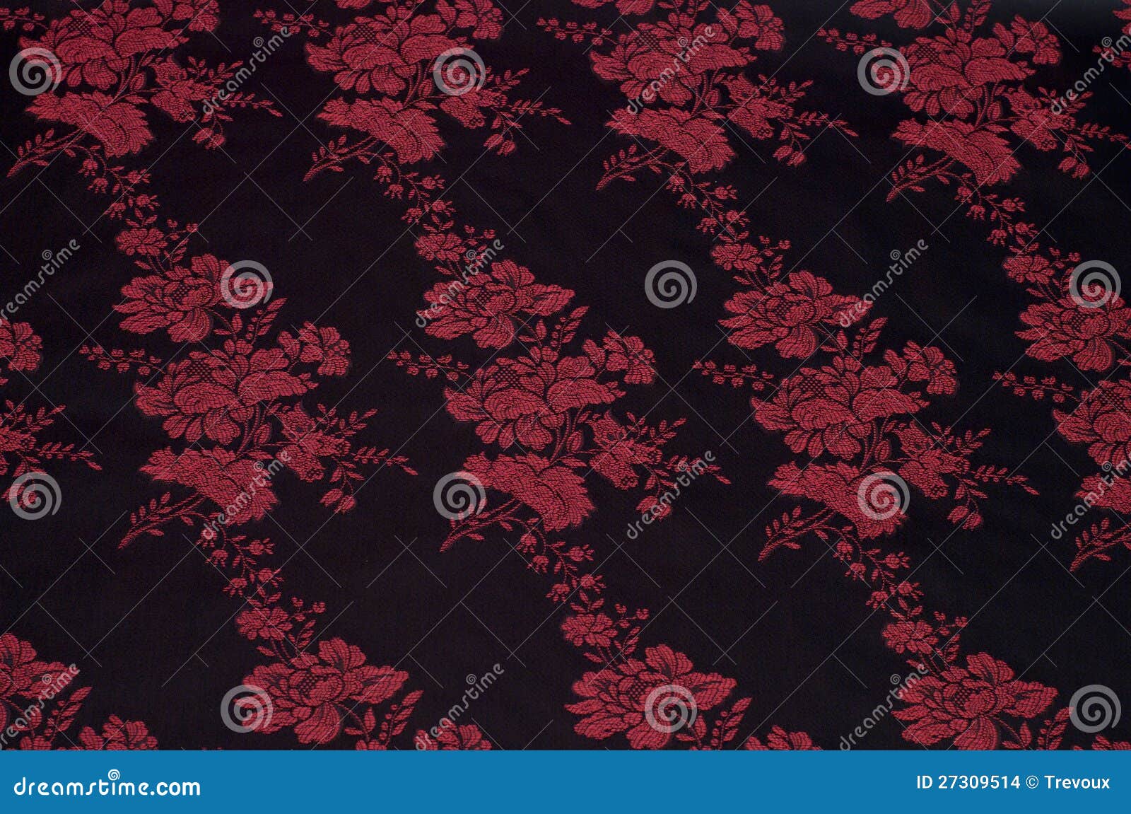 Black Silk with Floral Pattern Stock Photo - Image of black, shape ...