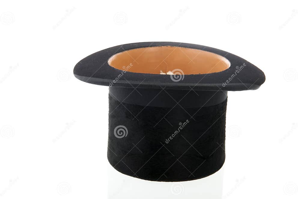 Black silk hat stock image. Image of white, silk, vintage - 68748943