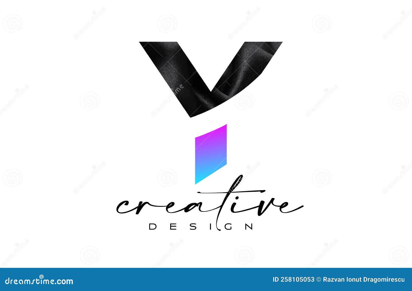 Black Silk Letter Y Logo Design with Textile Material Texture and ...