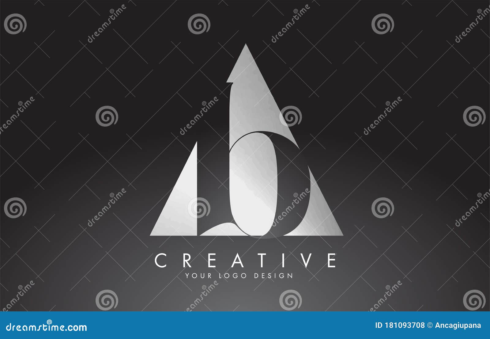 Black and Silver AB a B Letters Logo with a Geometric Design Stock ...