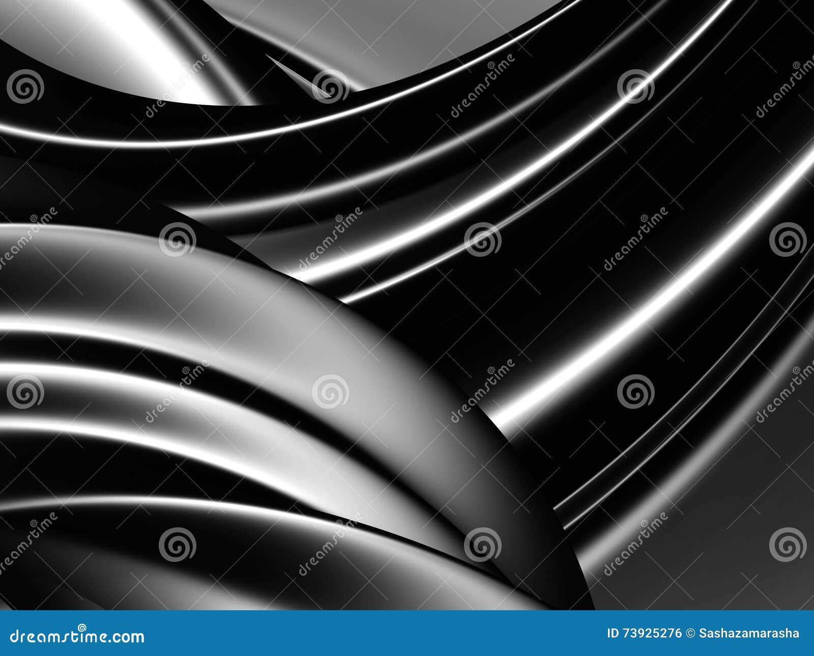 Black Silver Abstract Waves Pattern Metal Background Stock Illustration ...