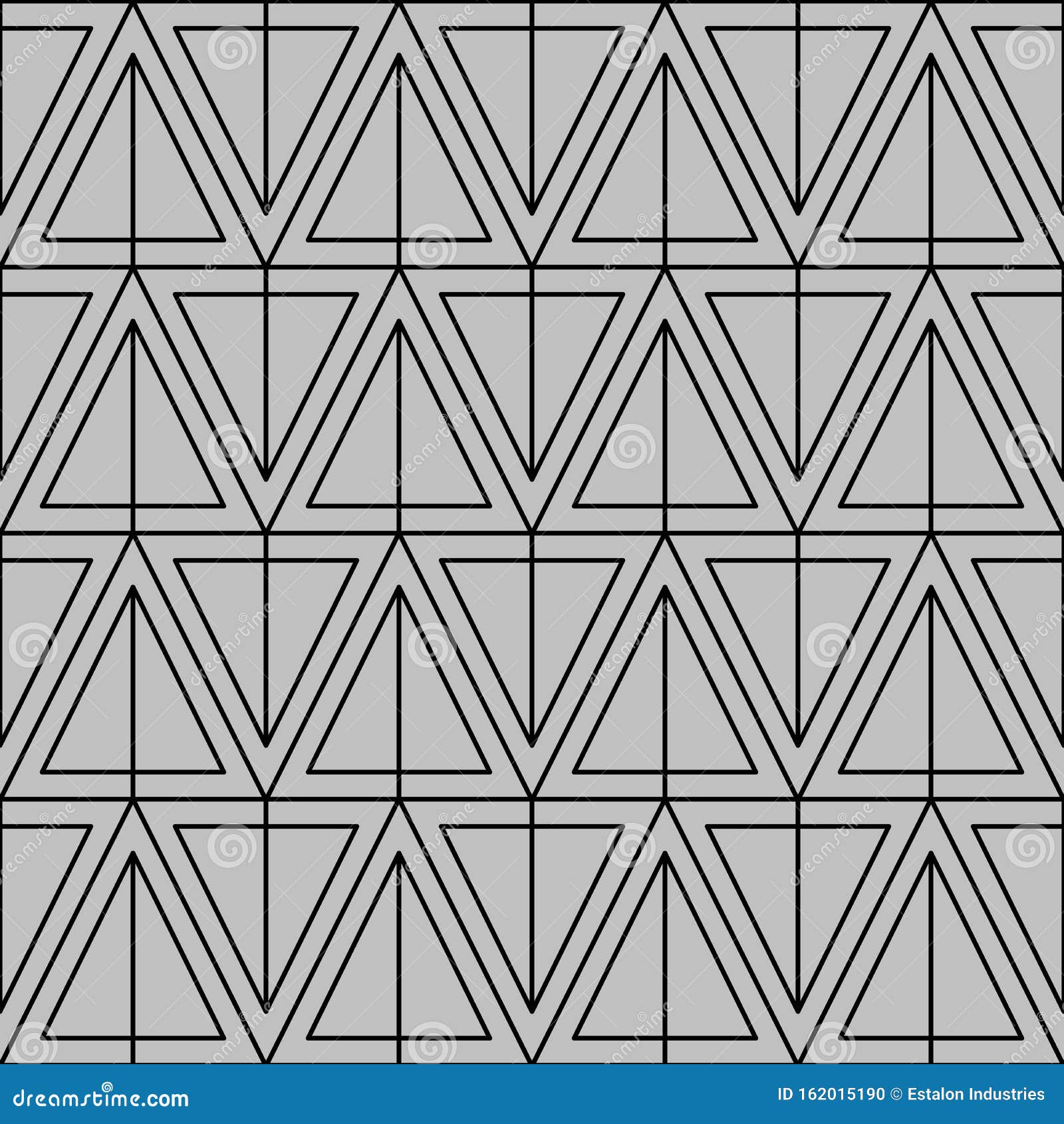 Black on Silver Double Triangle Geometrical Pattern Seamless Repeat ...