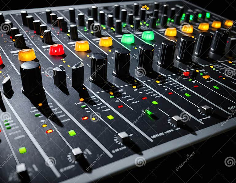 A Black and Silver Electronic Device with a Green Button on the Left ...