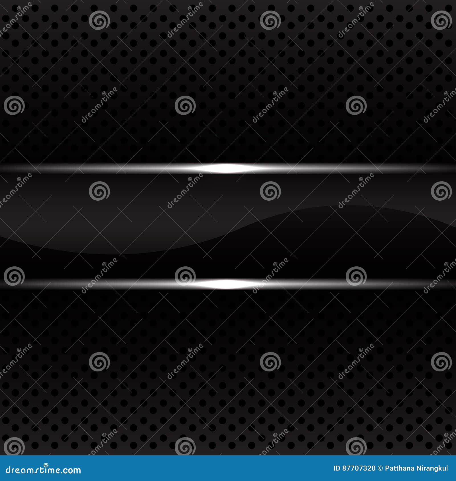 Black Silver Line Banner Black Circle Mesh Pattern Vector. Stock Vector ...