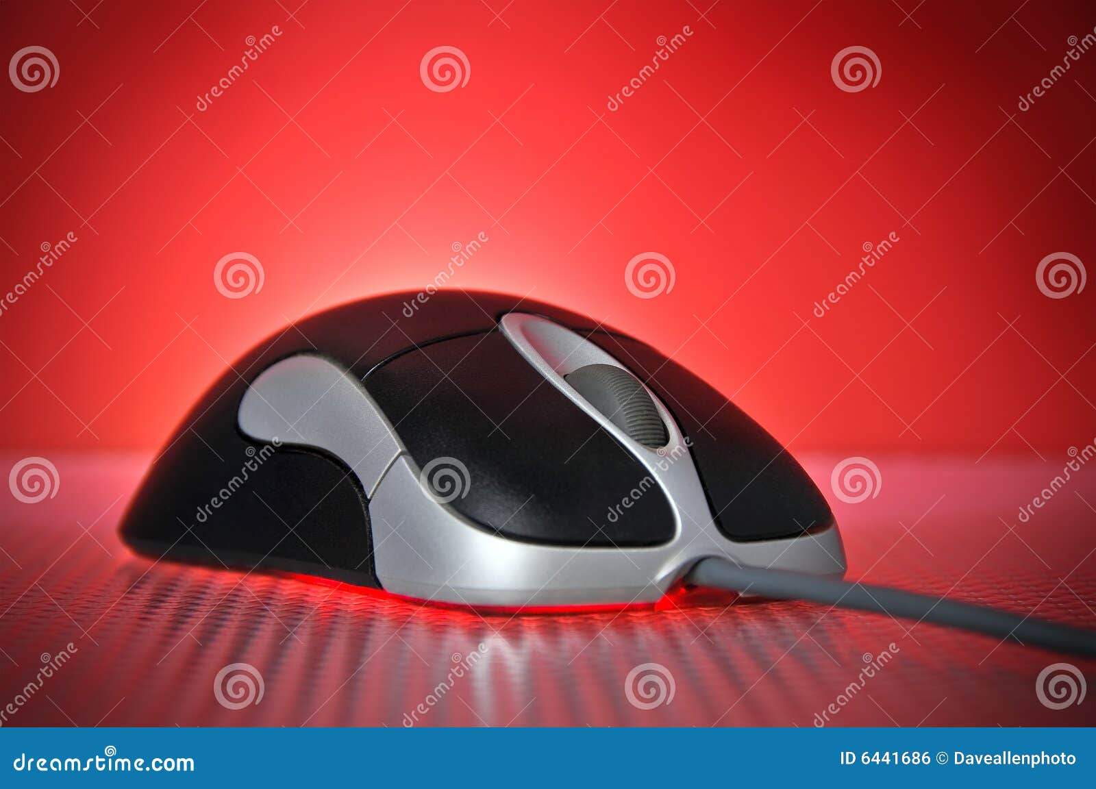 Black and Silver Wired Optical Computer Mouse Stock Photo - Image of ...