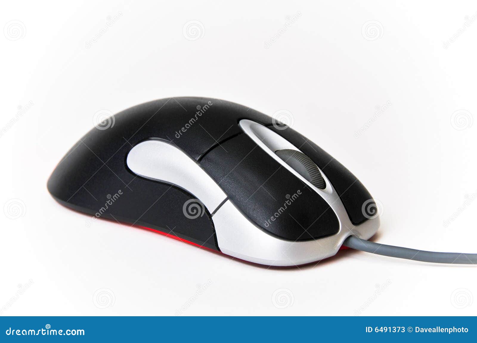 Black and Silver Wired Optical Computer Mouse Stock Image - Image of ...