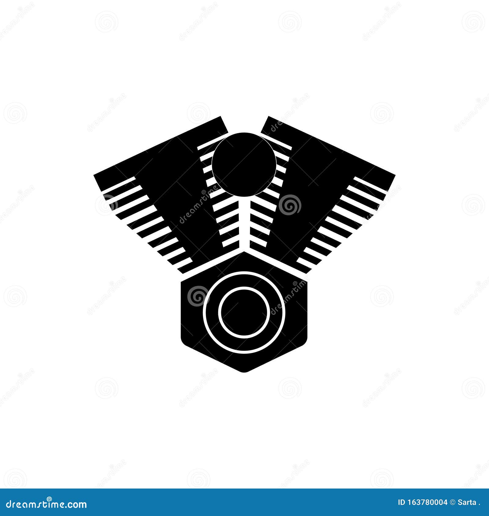 Simple Car Engine, Motor Line Icon. Symbol And Sign Vector Illustration ...