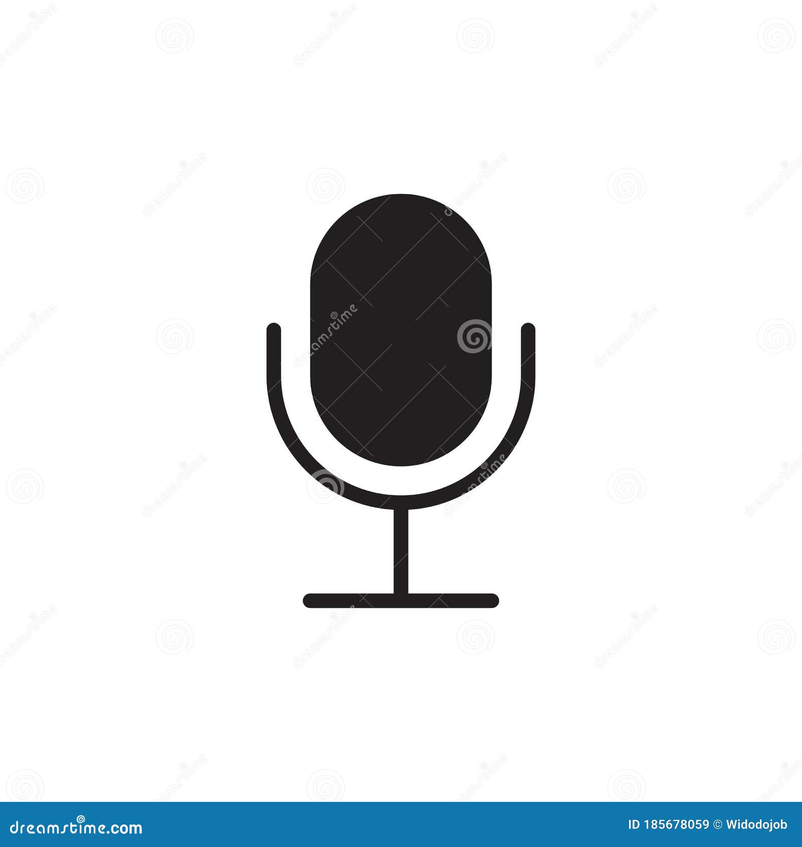 Simple Mic Microphone Headphones Waveform Sound Wave For Podcast Radio ...