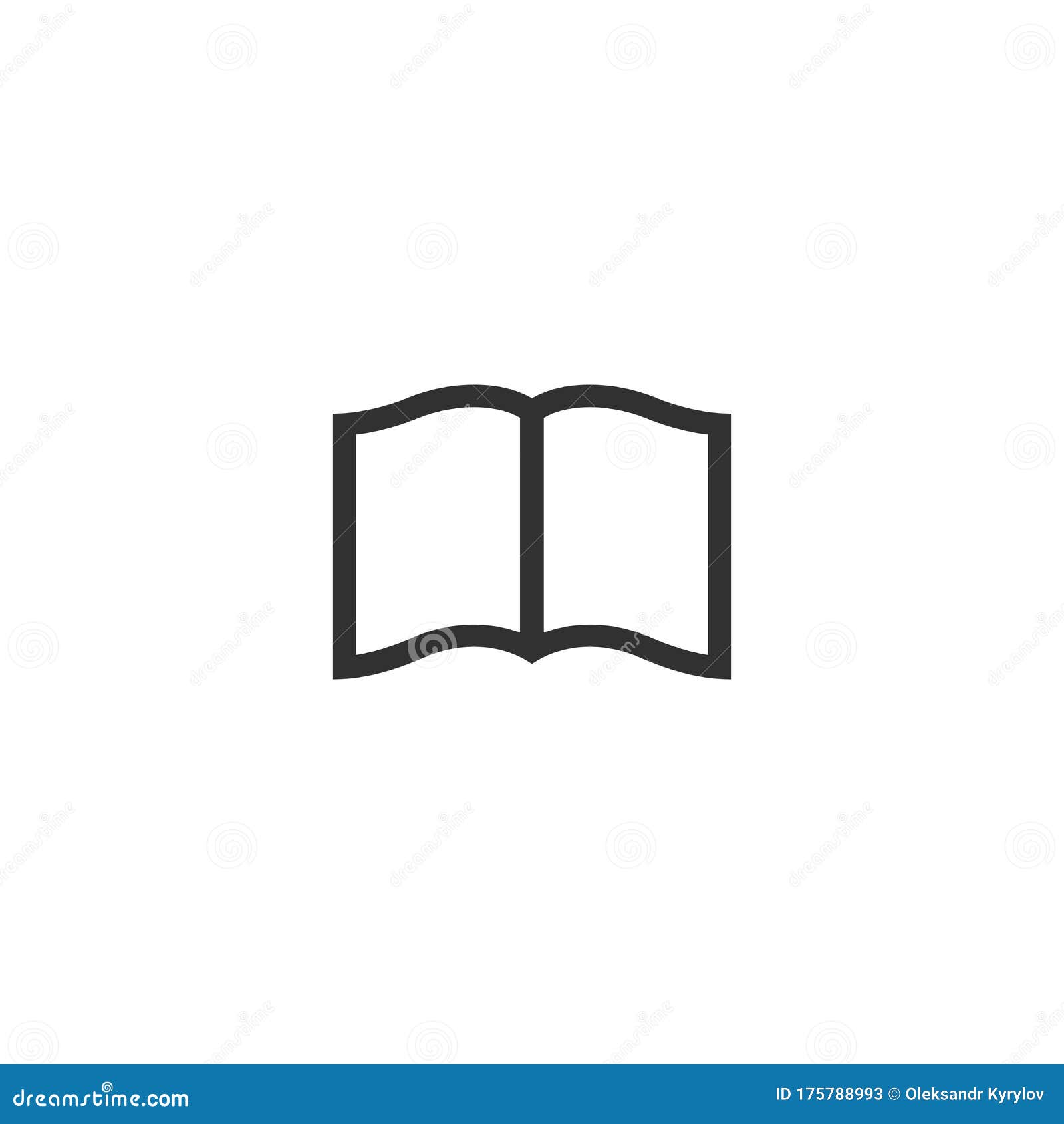 Black Simple Open Book Vector Icon. Stock Vector Illustration Isolated on White Background Stock ...
