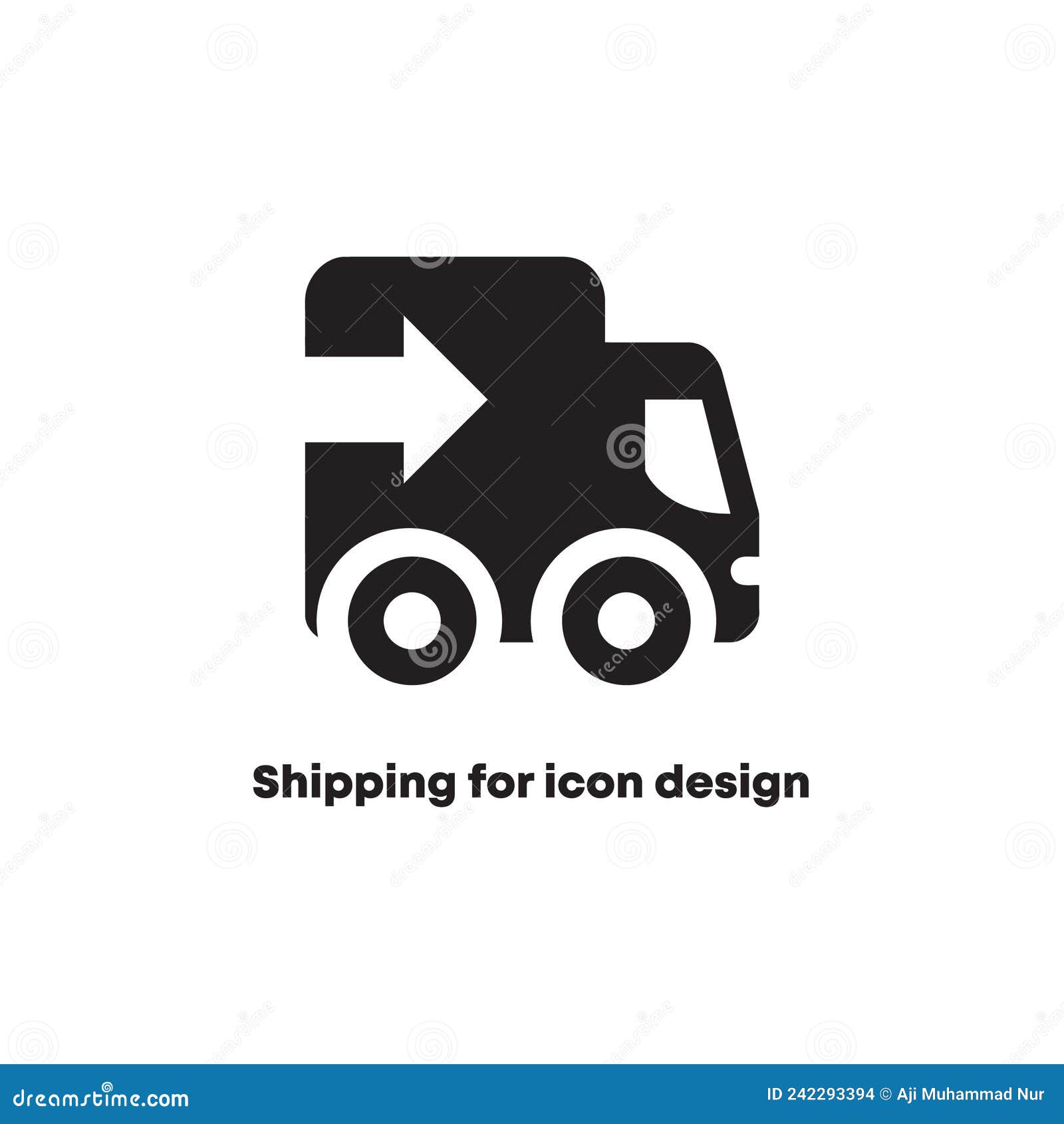 Black Simple Shipping Icon Design Stock Vector - Illustration of ...