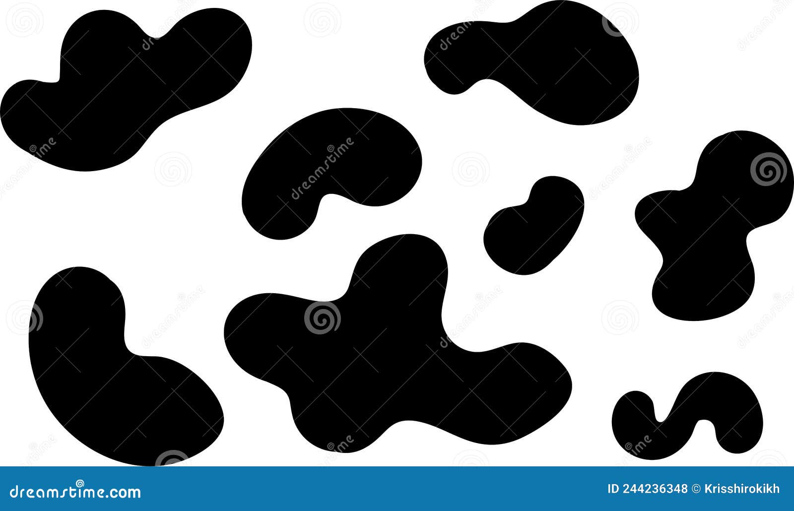 Black Simple Vector Graphic Elements Set Drawn Stock Vector ...