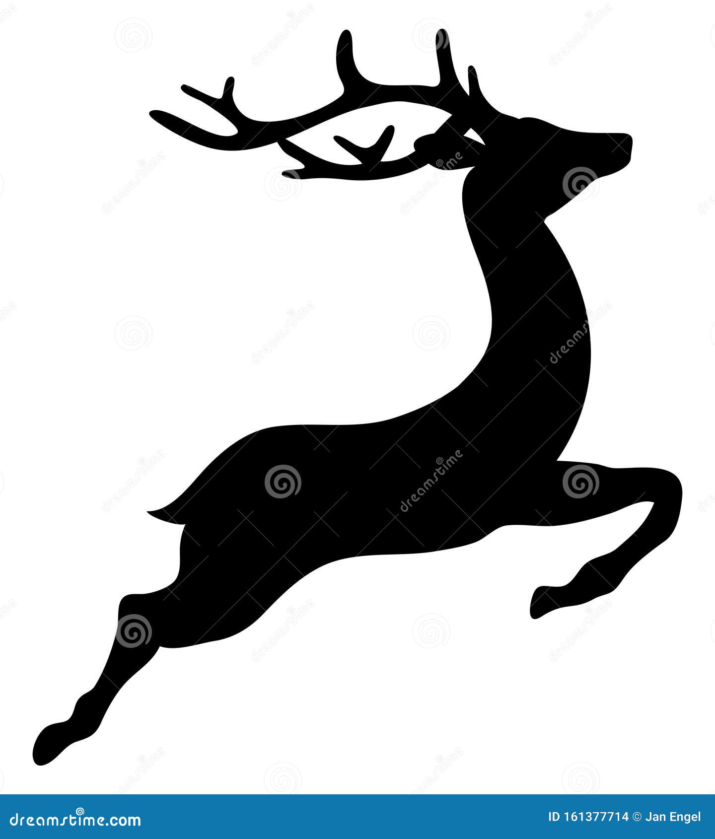 Single Flying Reindeer Vector Stock Illustrations – 17 Single Flying ...