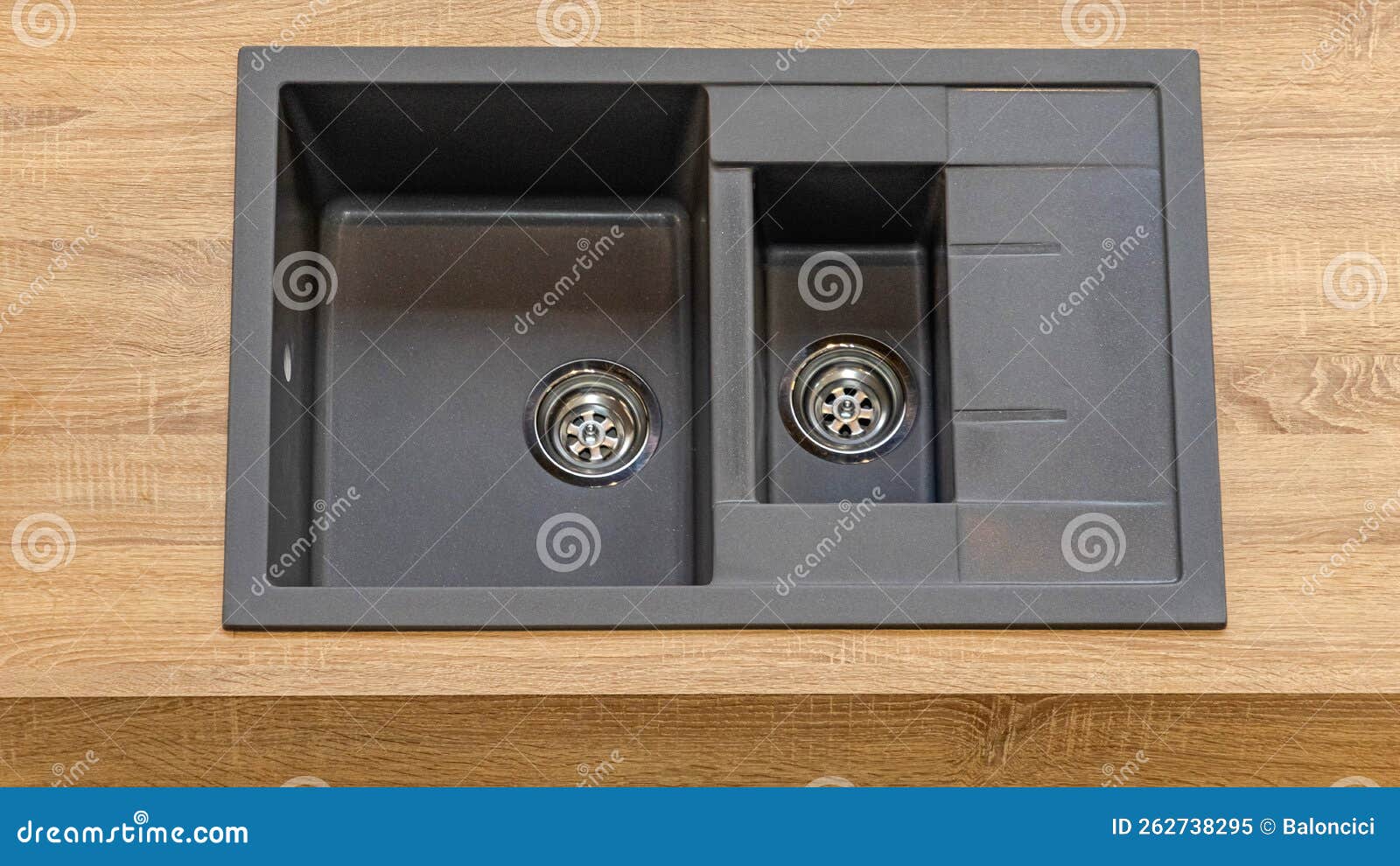 Black Sink Kitchen stock image. Image of house, dark - 262738295