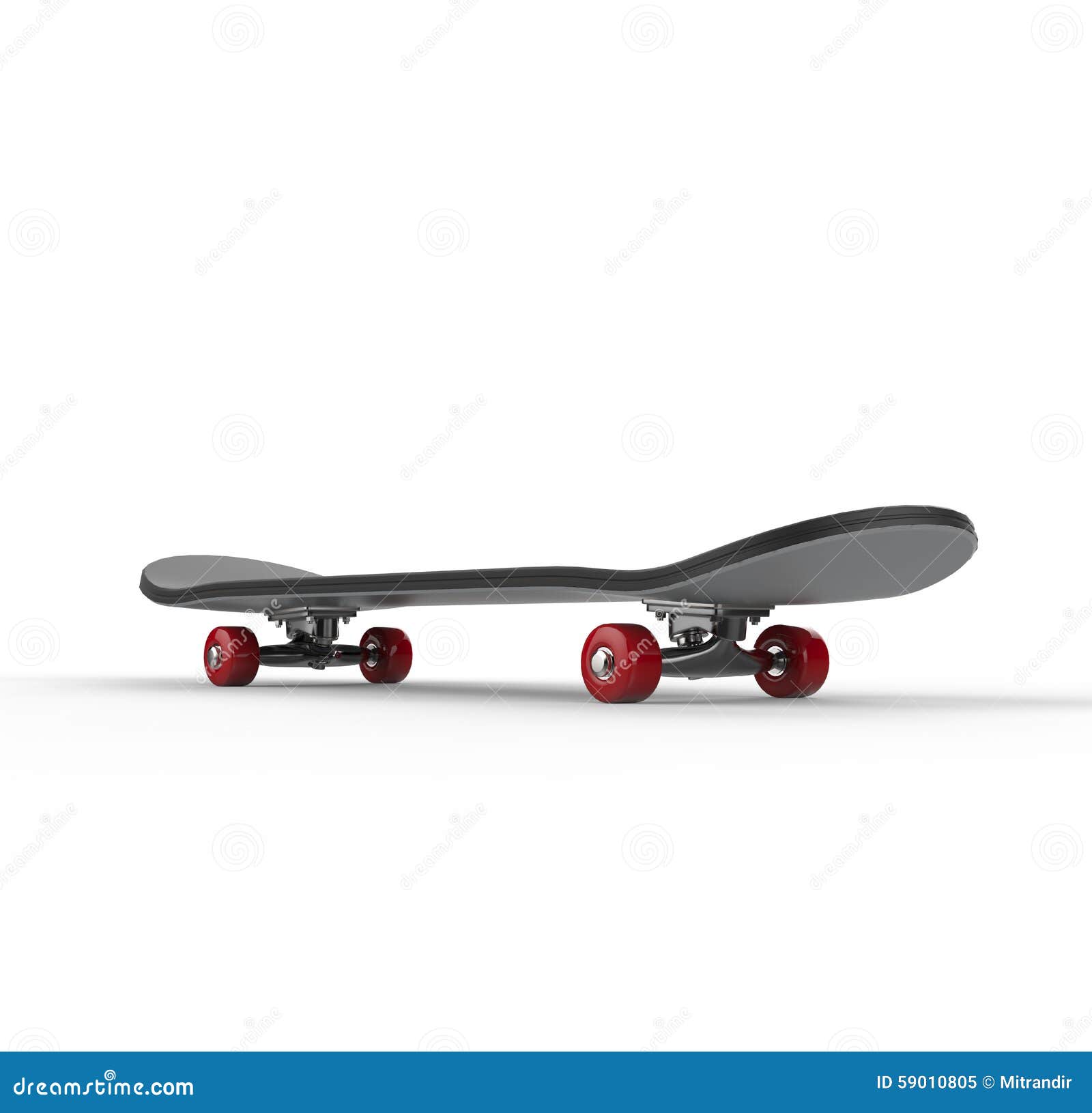 Black Skateboard With Red Wheels Stock Photography | CartoonDealer.com ...