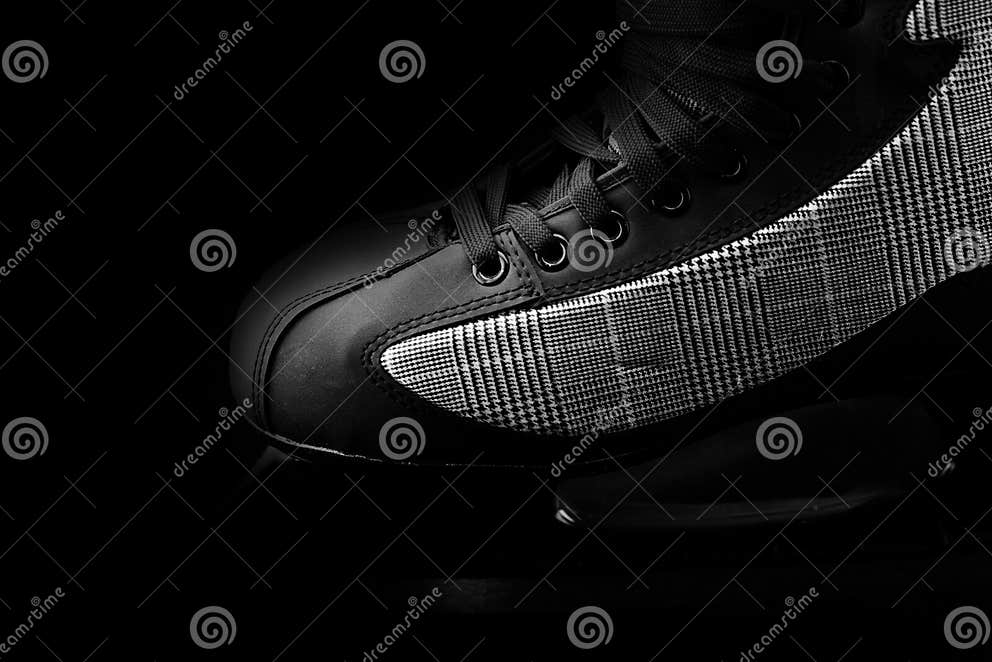 Black skates close up stock photo. Image of razor, rink - 28453010