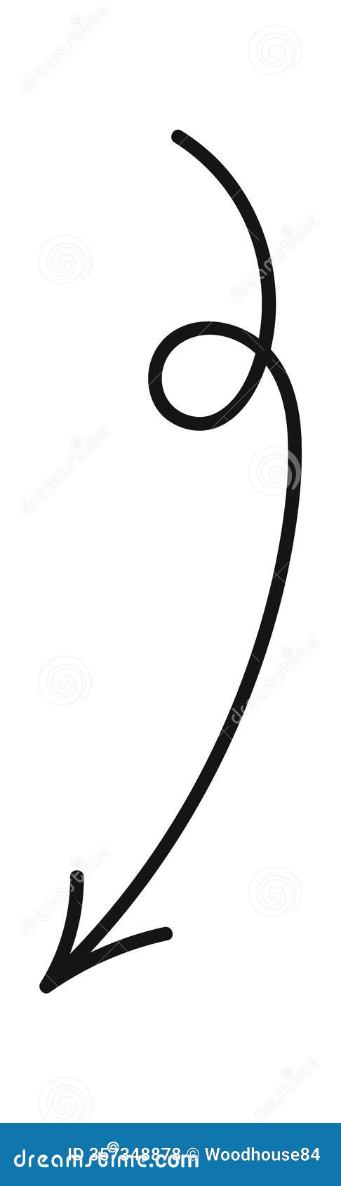 Black Sketch Arrow Pointer Mark Stock Illustration - Illustration of ...