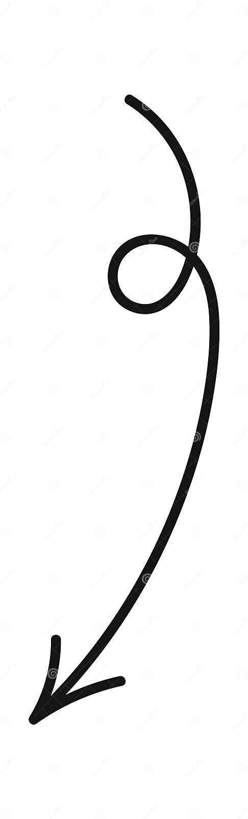 Black Sketch Arrow Pointer Mark Stock Illustration - Illustration of ...