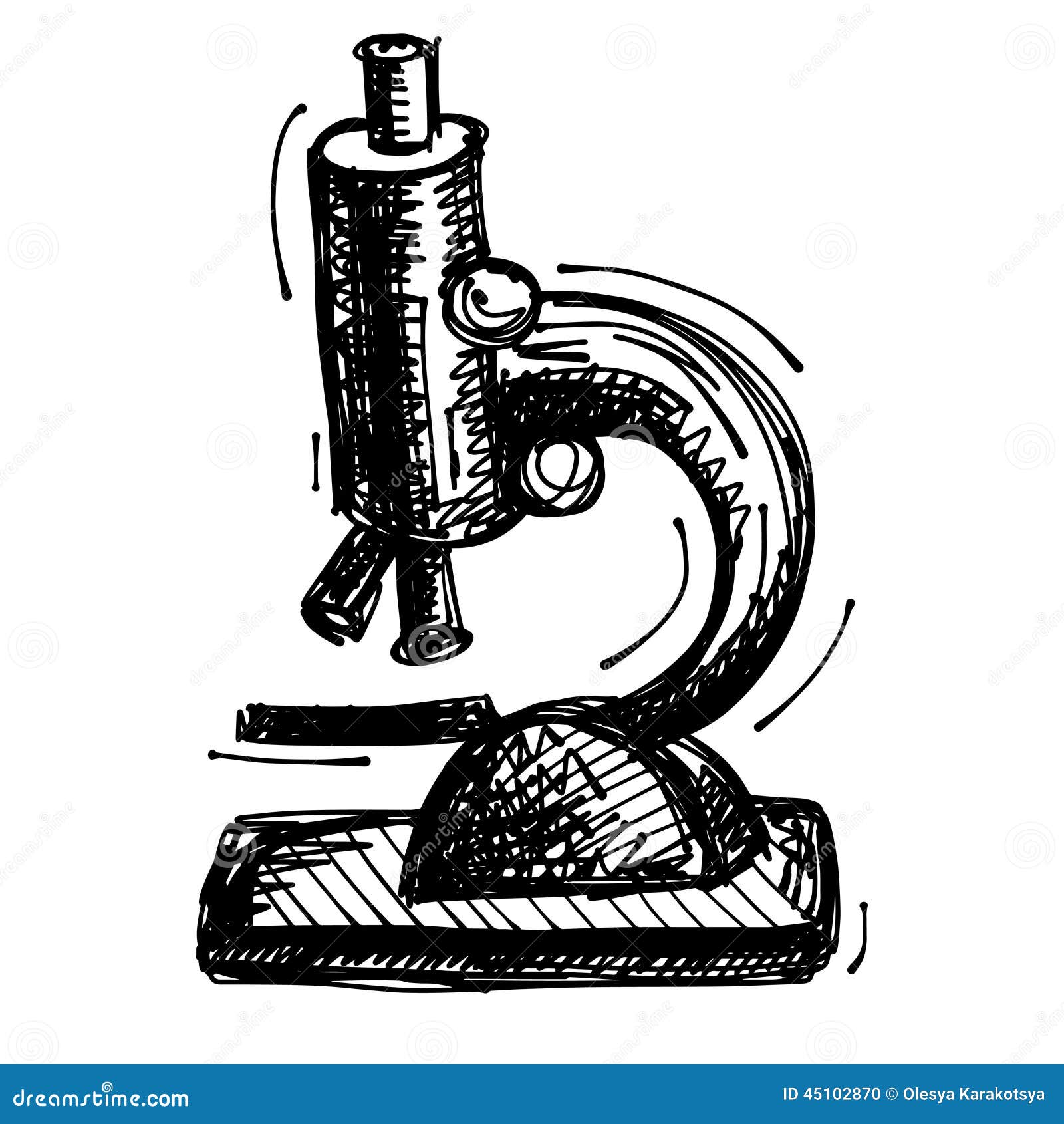 Colored Microscope Drawing