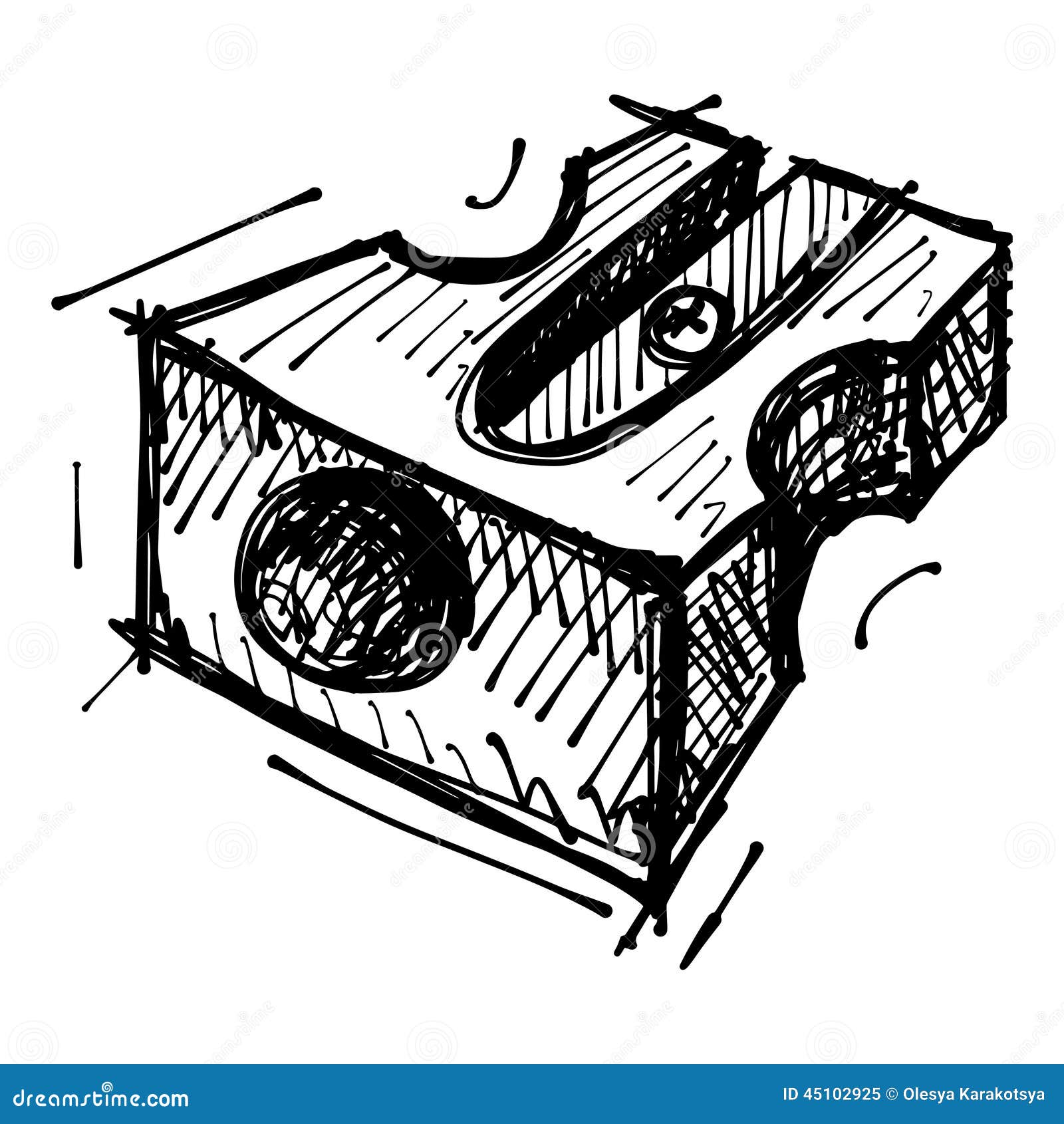 Black Sketch Drawing of Sharpener Stock Vector - Illustration of ...