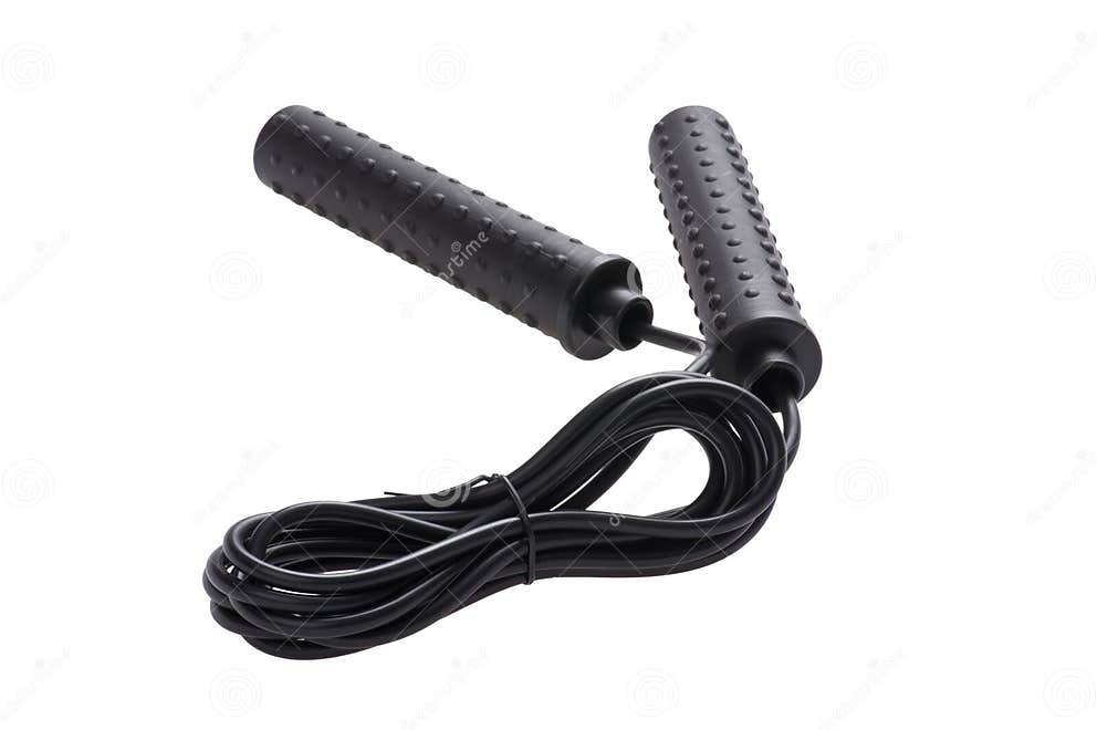 Black skipping rope stock image. Image of play, aerobics - 32238841