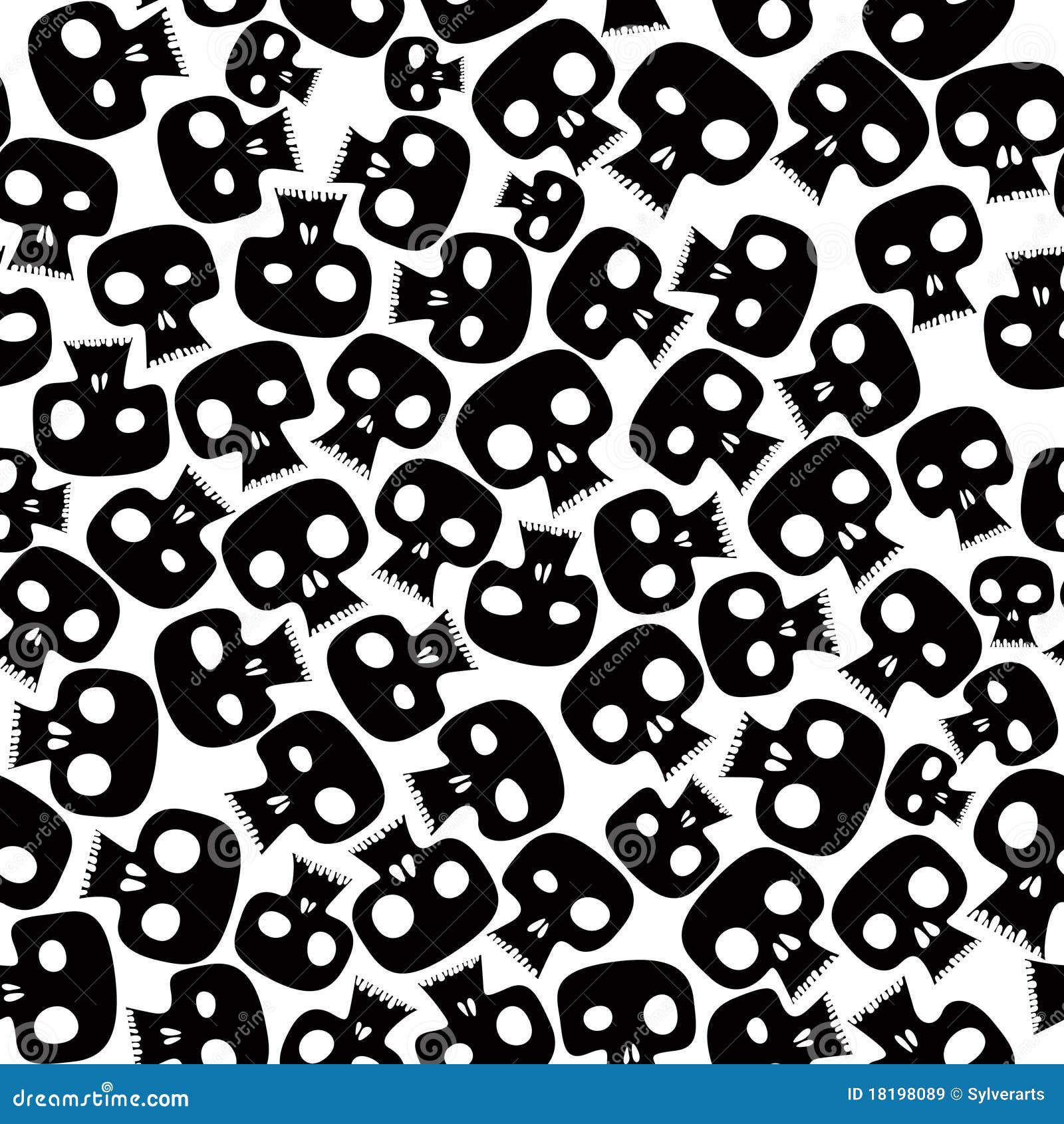 Black Skulls Seamless Pattern. Stock Vector - Illustration of scalable ... Black Skulls Seamless Pattern. Stock Vector - Illustration of scalable ...