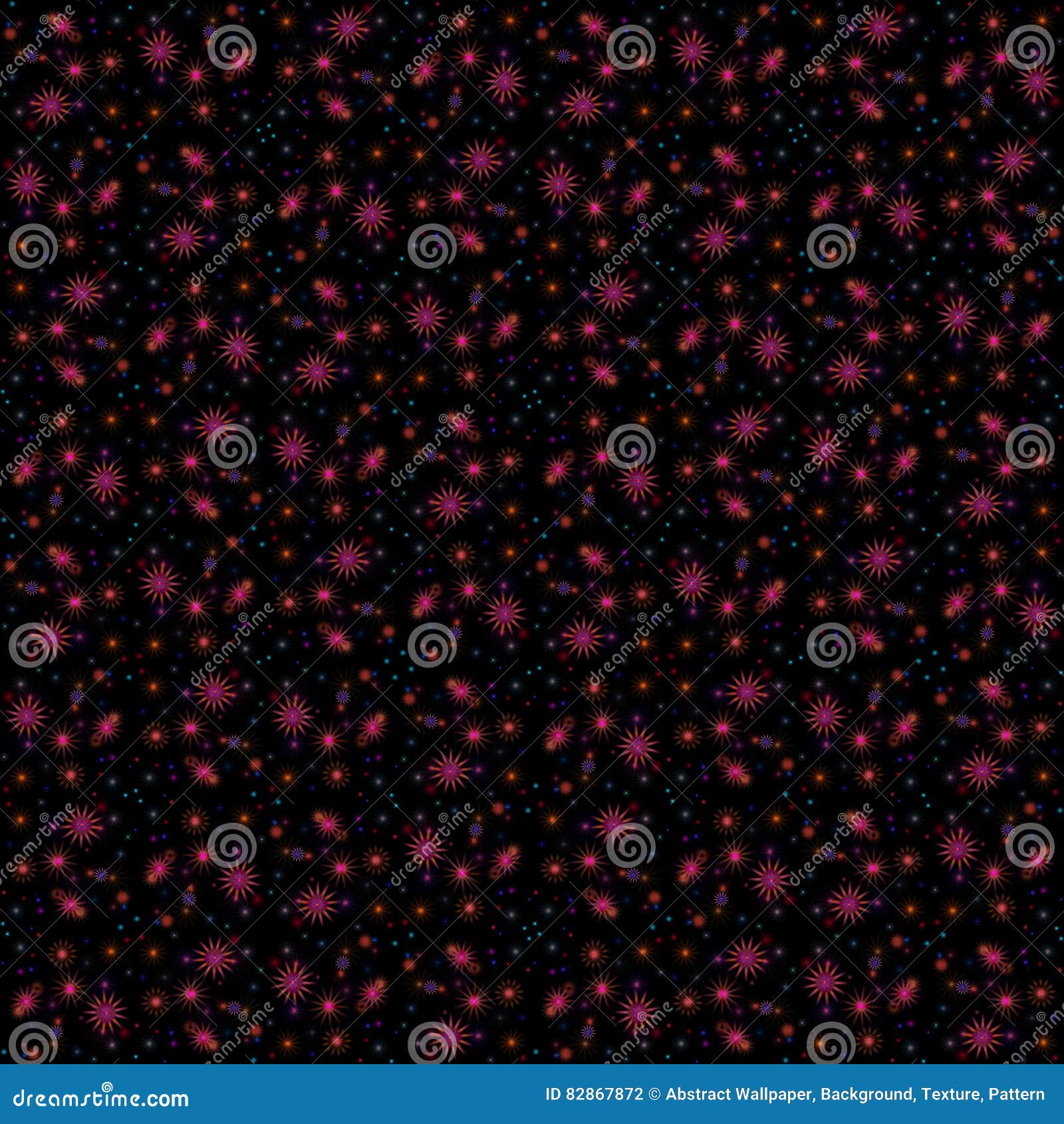 The Black Sky Witn Pink Stars, Texture Stock Illustration ...