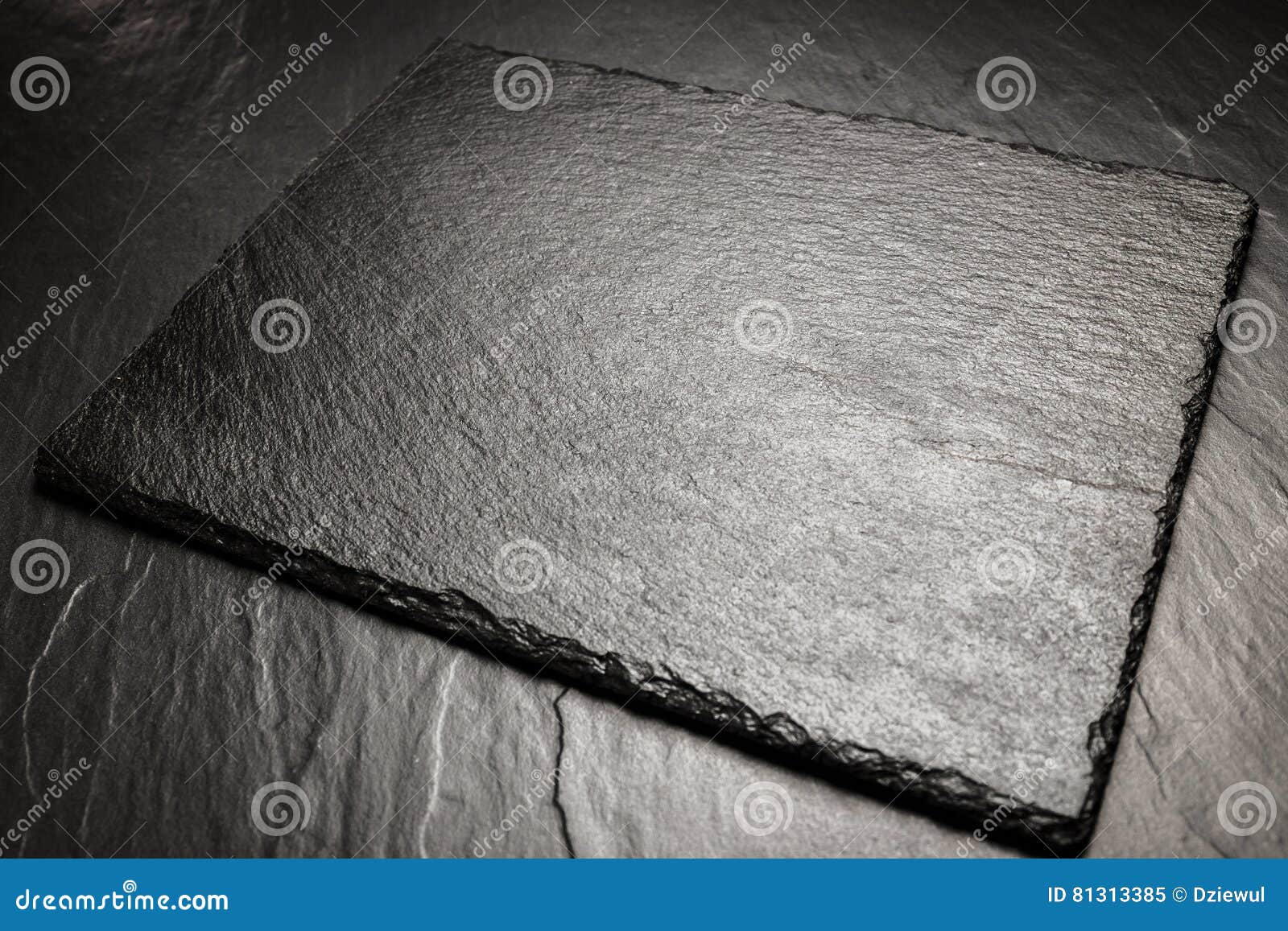 Black Slate Board for Serving with Copy Space Stock Image - Image of ...