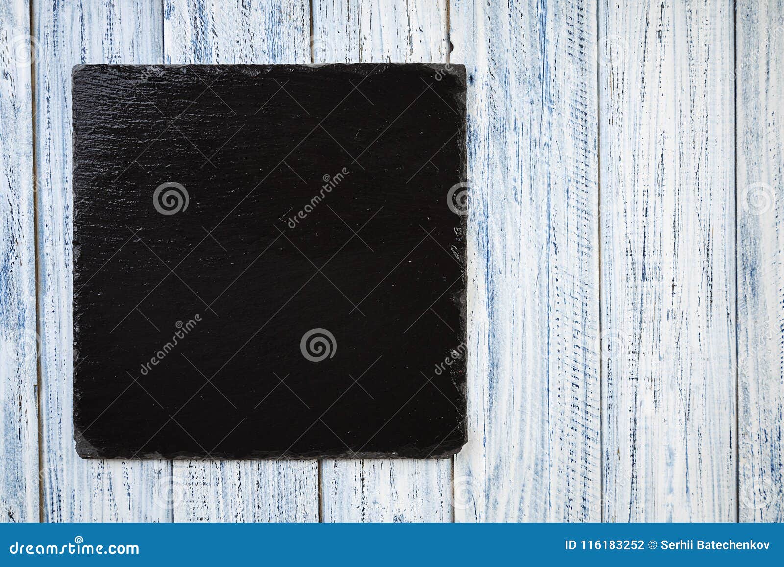 Black Slate Board on Wooden Background Stock Photo - Image of texture ...