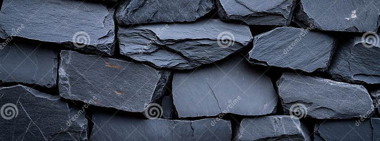 Black Slate Rock Texture Background with Rough Surfaces and Sharp Edges ...