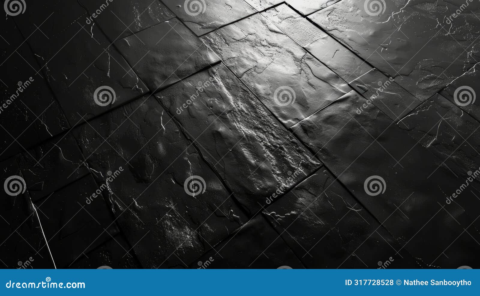 Black Slate Tiles with a Wet Look Stock Illustration - Illustration of ...