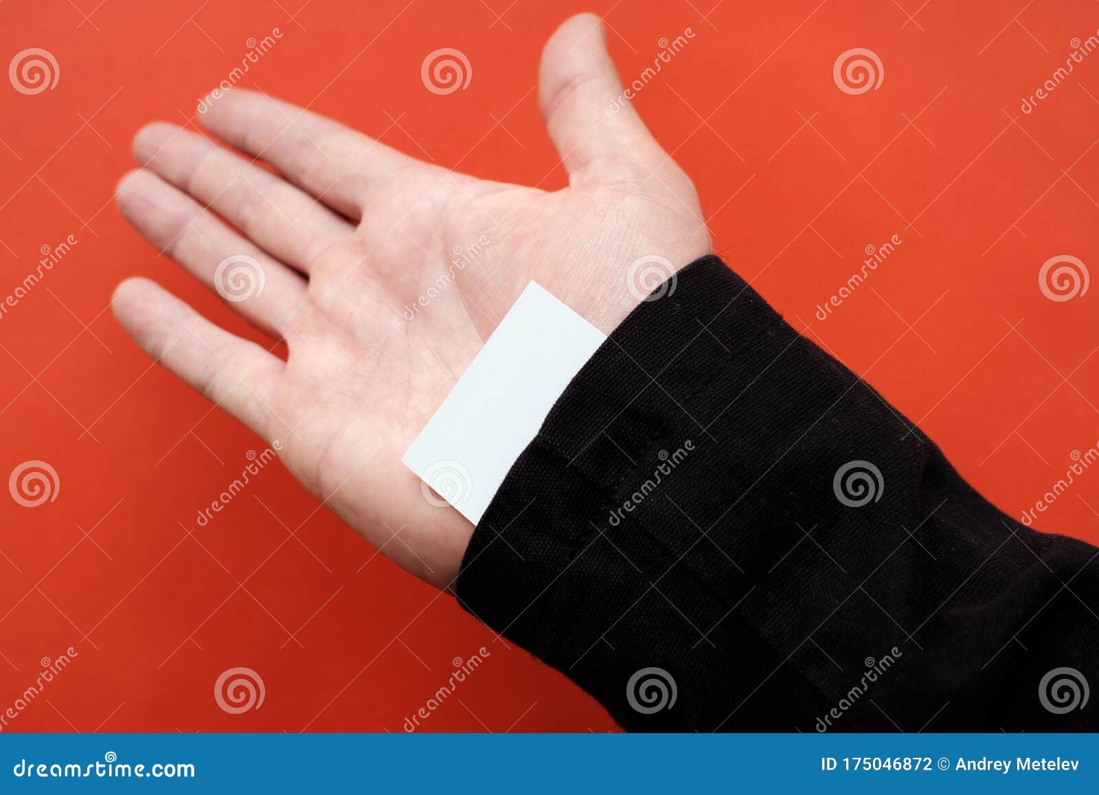 In a Black Sleeve is Hidden a White Card without Identification Mark ...