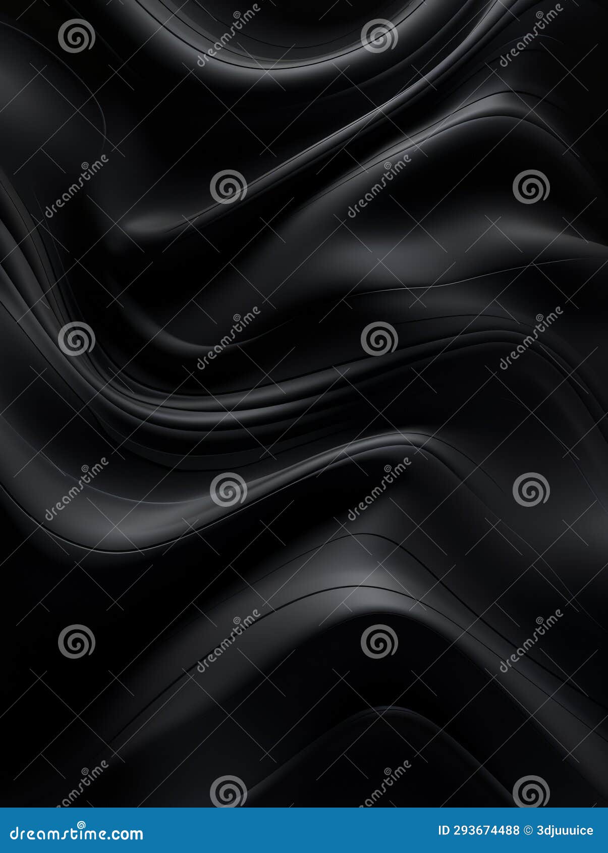 Black Slime Creative Abstract Wavy Texture. Stock Illustration ...