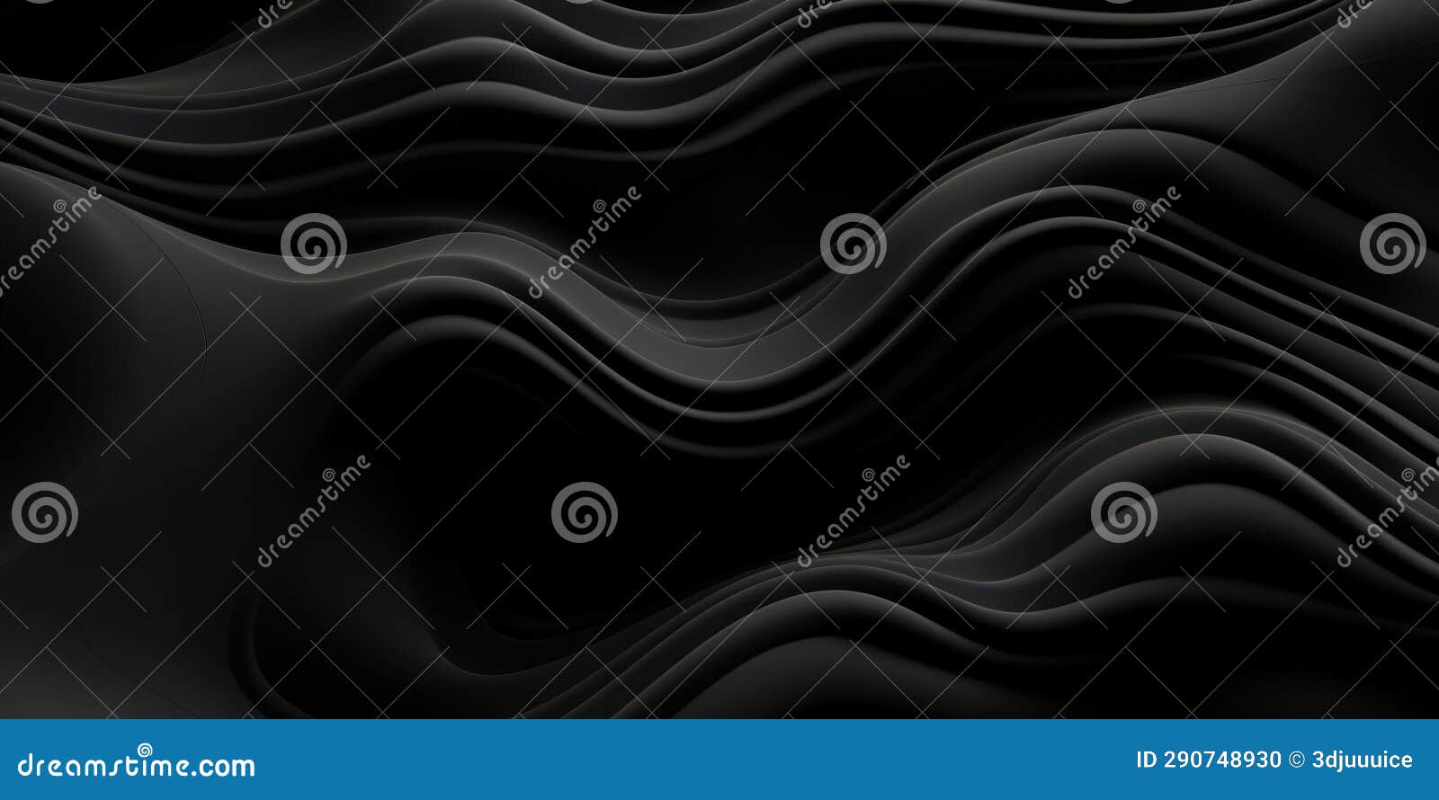 Black Slime Creative Abstract Wavy Texture. Stock Illustration ...