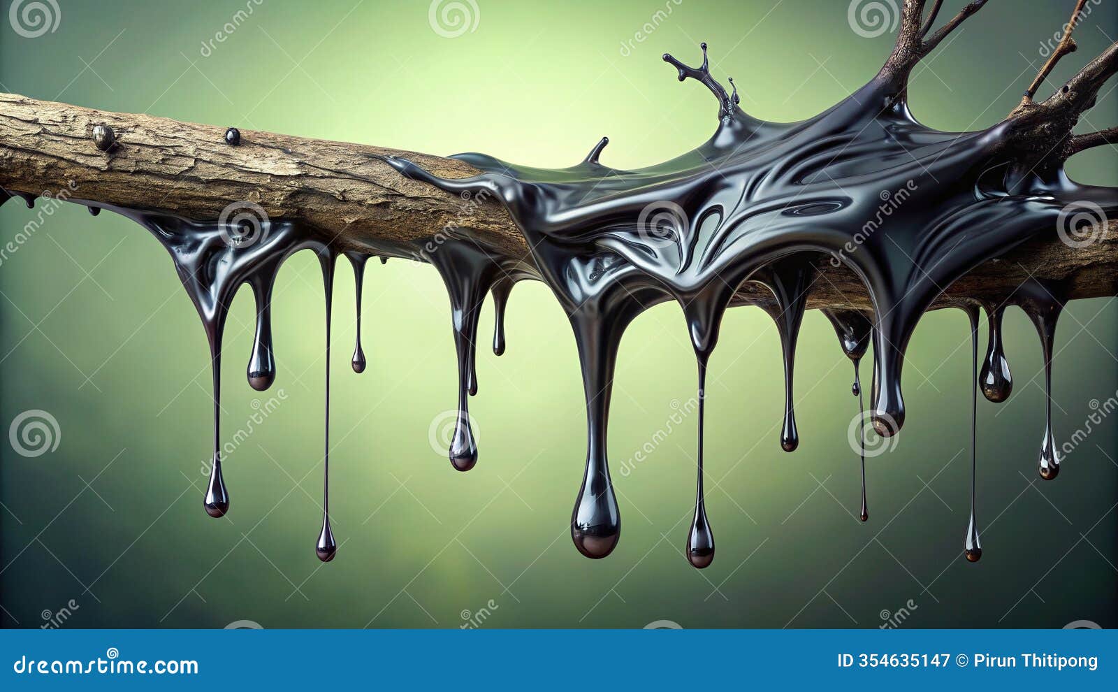 Black Slime, Liquid Spill On A White Isolated Background . Puddle Of ...