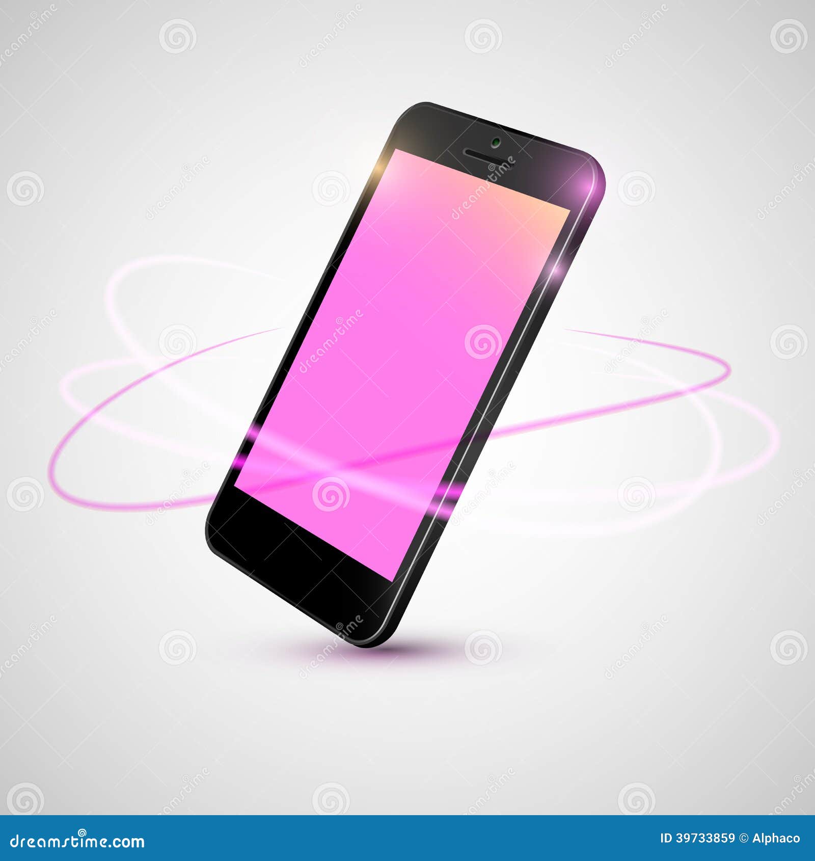 Black smart phone on angle stock vector. Illustration of tablet - 39733859