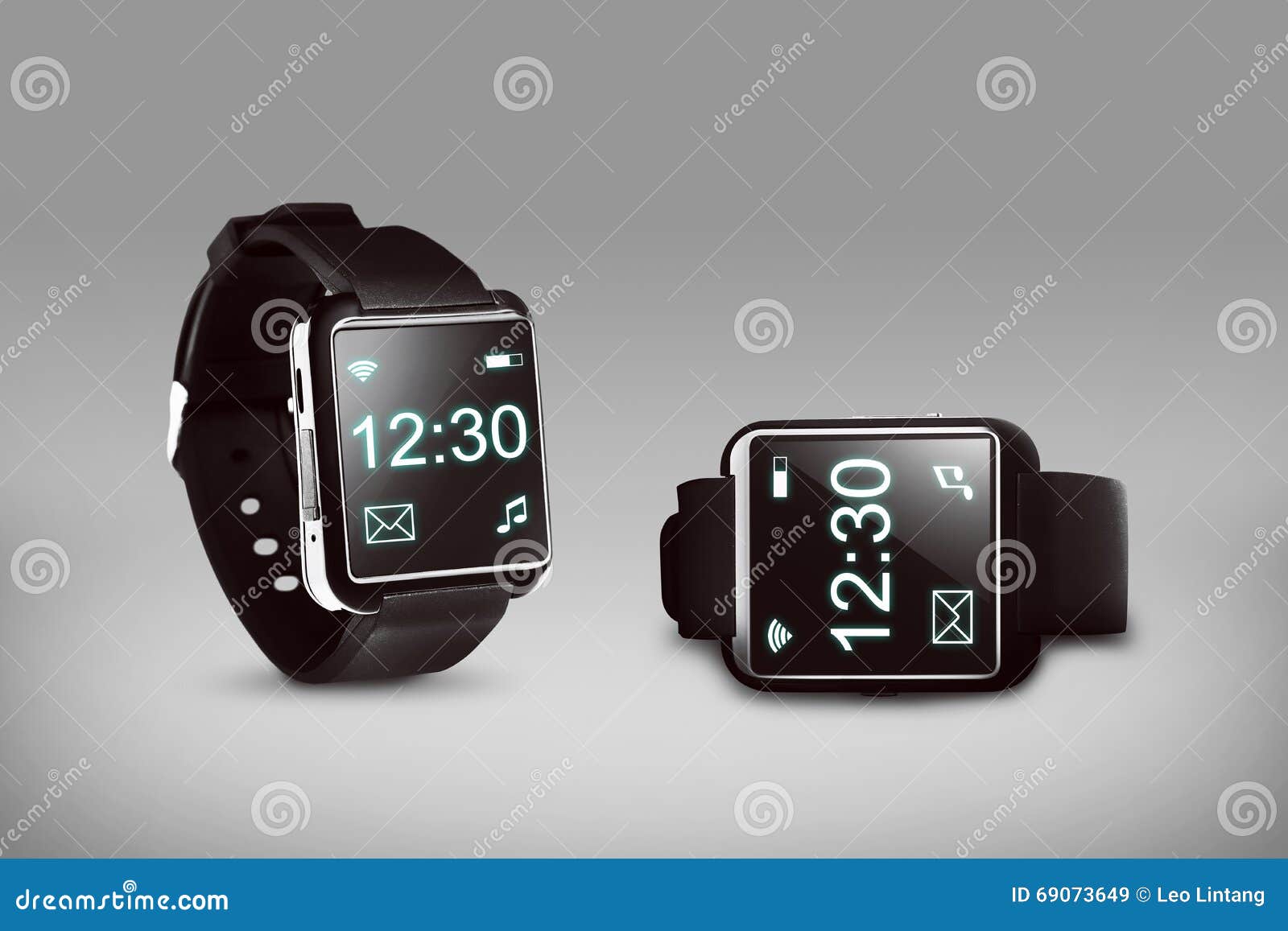 Black smart watch stock image. Image of innovation, device - 69073649