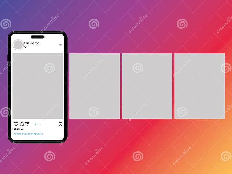 Black Smartphone with Carousel Interface Post. Carousel Style Phone ...