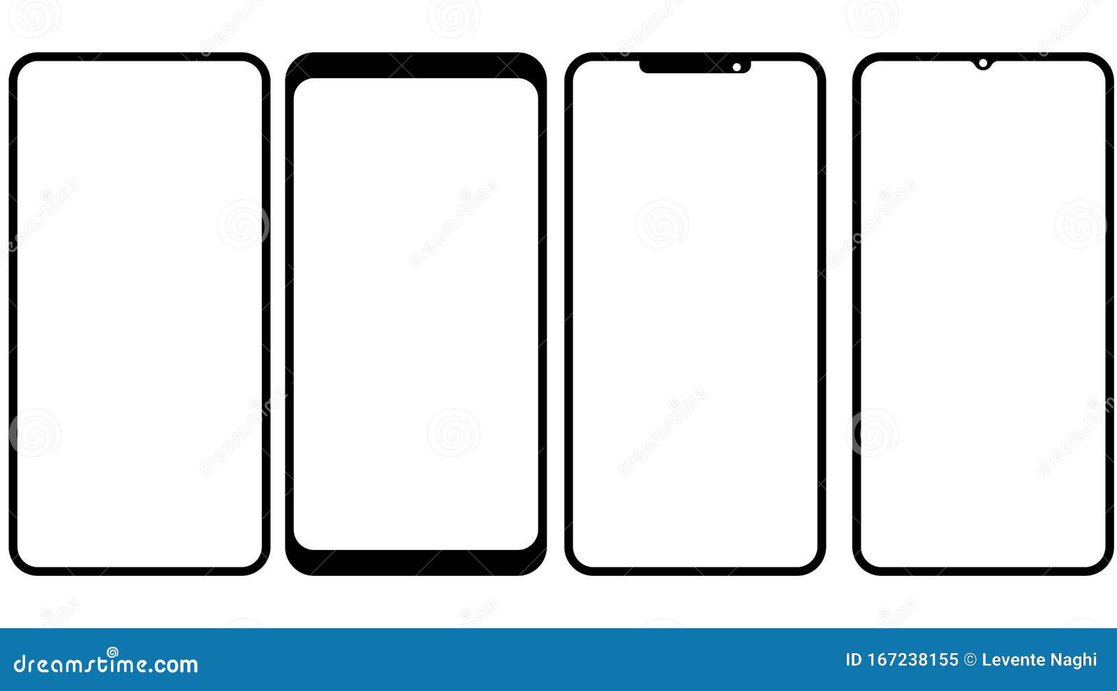 Black Smartphone Frames - Different Versions Stock Vector ...