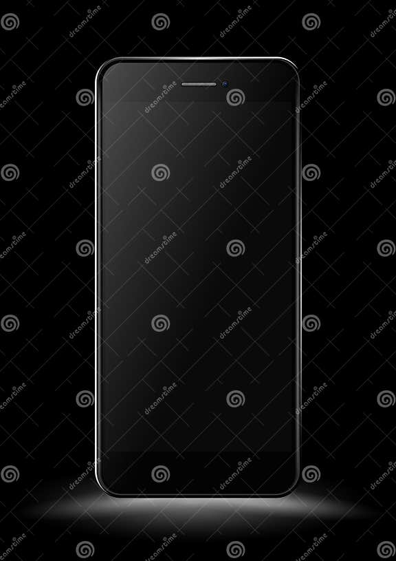 Black Smartphone mockup. stock vector. Illustration of device - 77325204