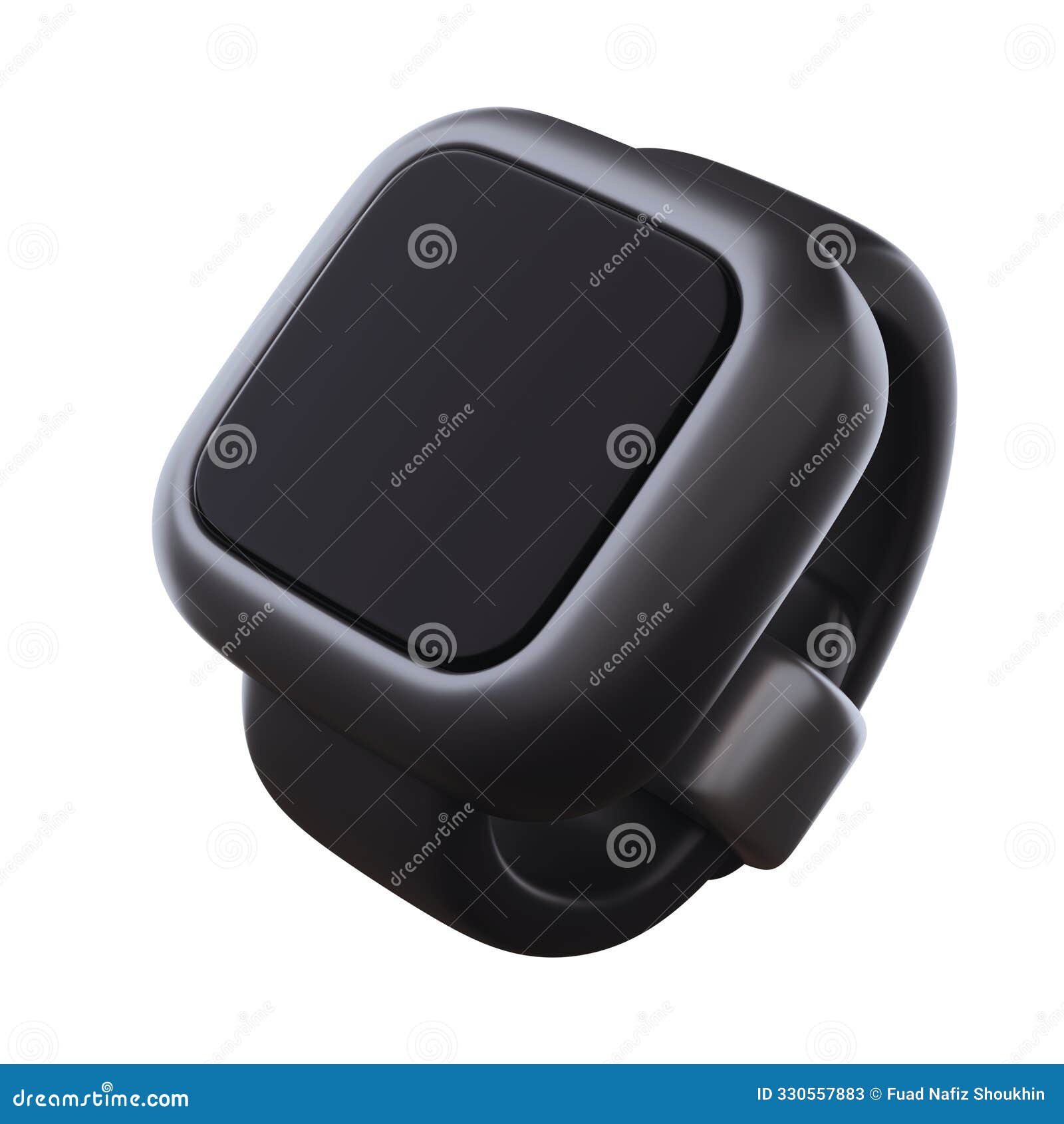 Black Smartwatch 3d Icon Mockup Design Stock Illustration ...