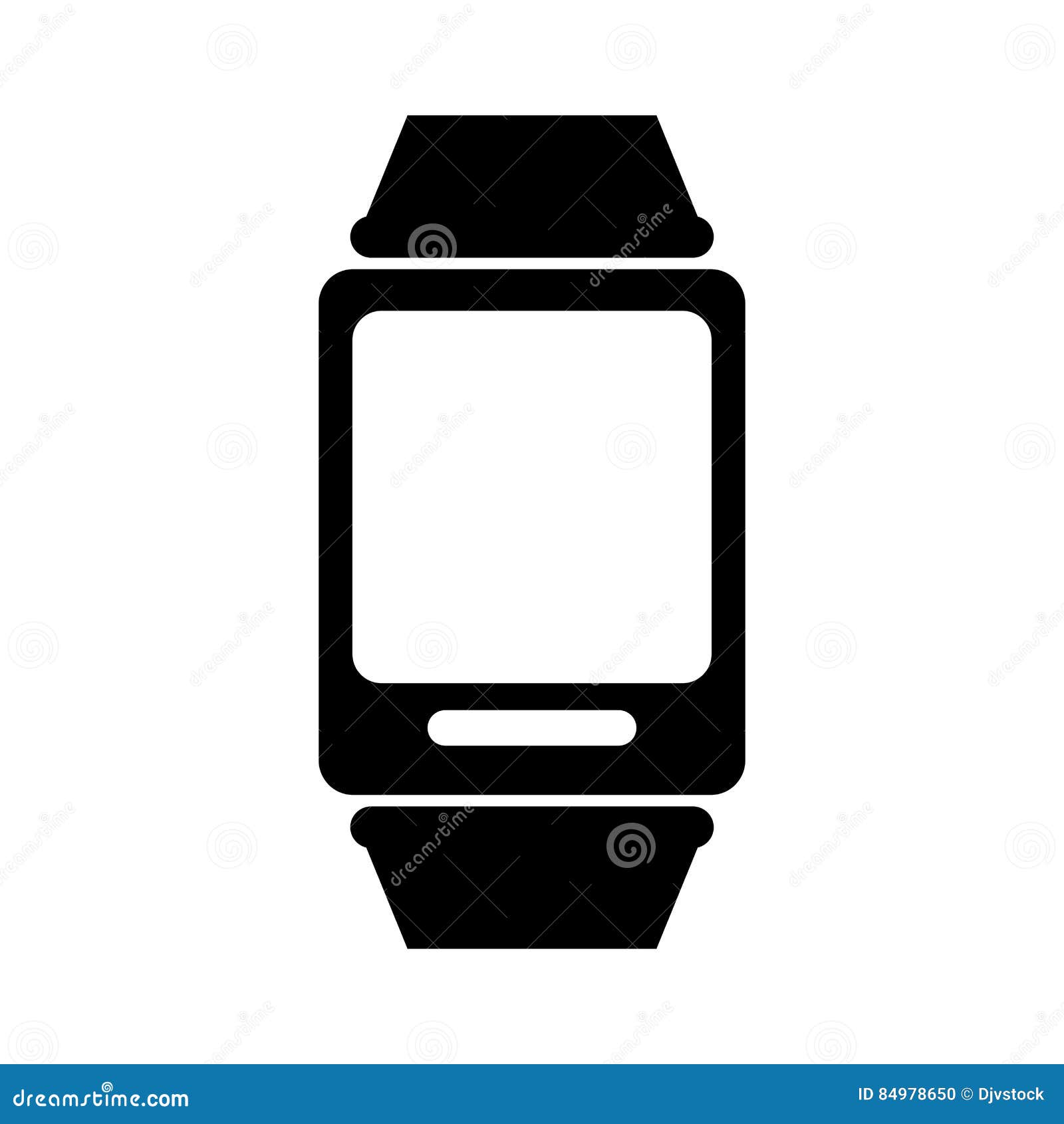 Black Smartwatch Icon Image Design Stock Illustration - Illustration of ...