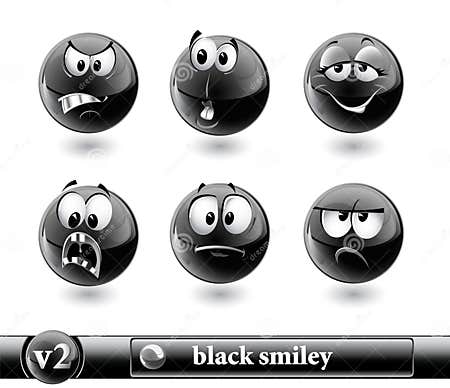 Black smiley. vol2 stock vector. Illustration of face - 7102619