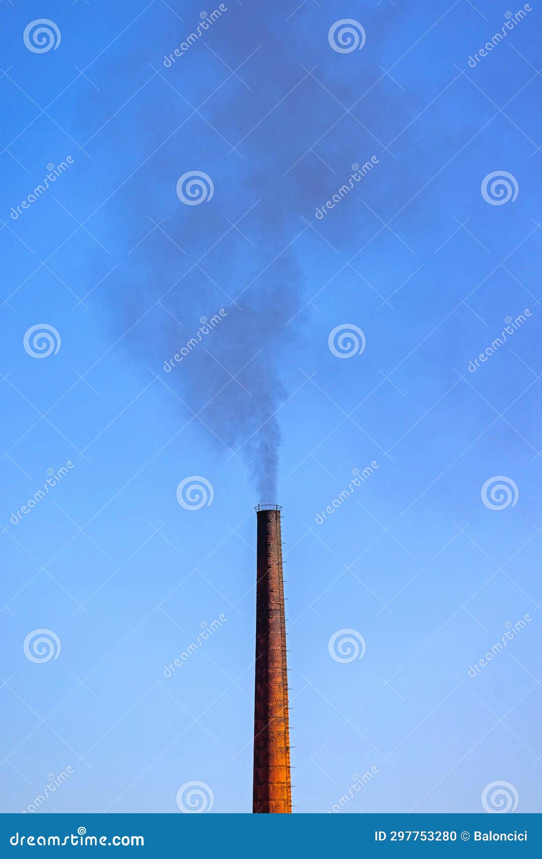 Black Smoke Bricks Chimney stock photo. Image of industrial - 297753280