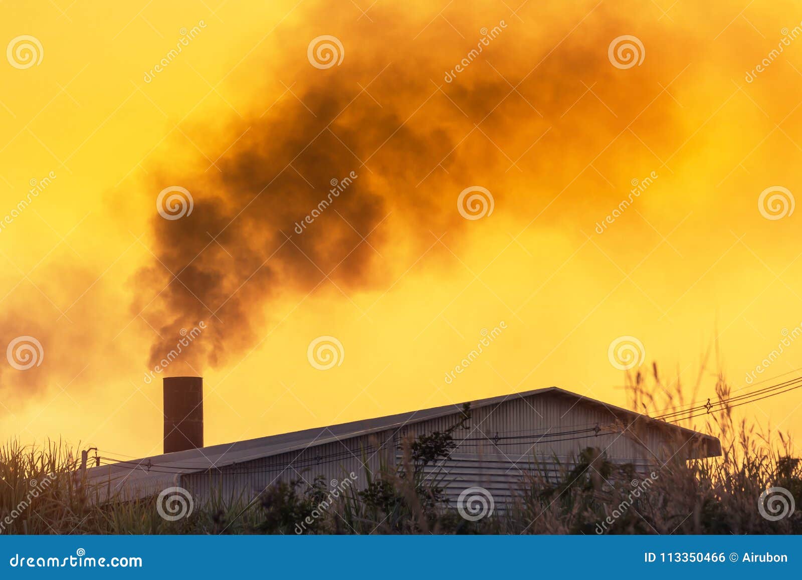 Black Smoke from Factory Smoke Stack Stock Photo - Image of carbon ...